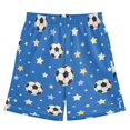 BZSMCE Adjustable Drawstring Casual Shorts With Soccer Star Pattern ...