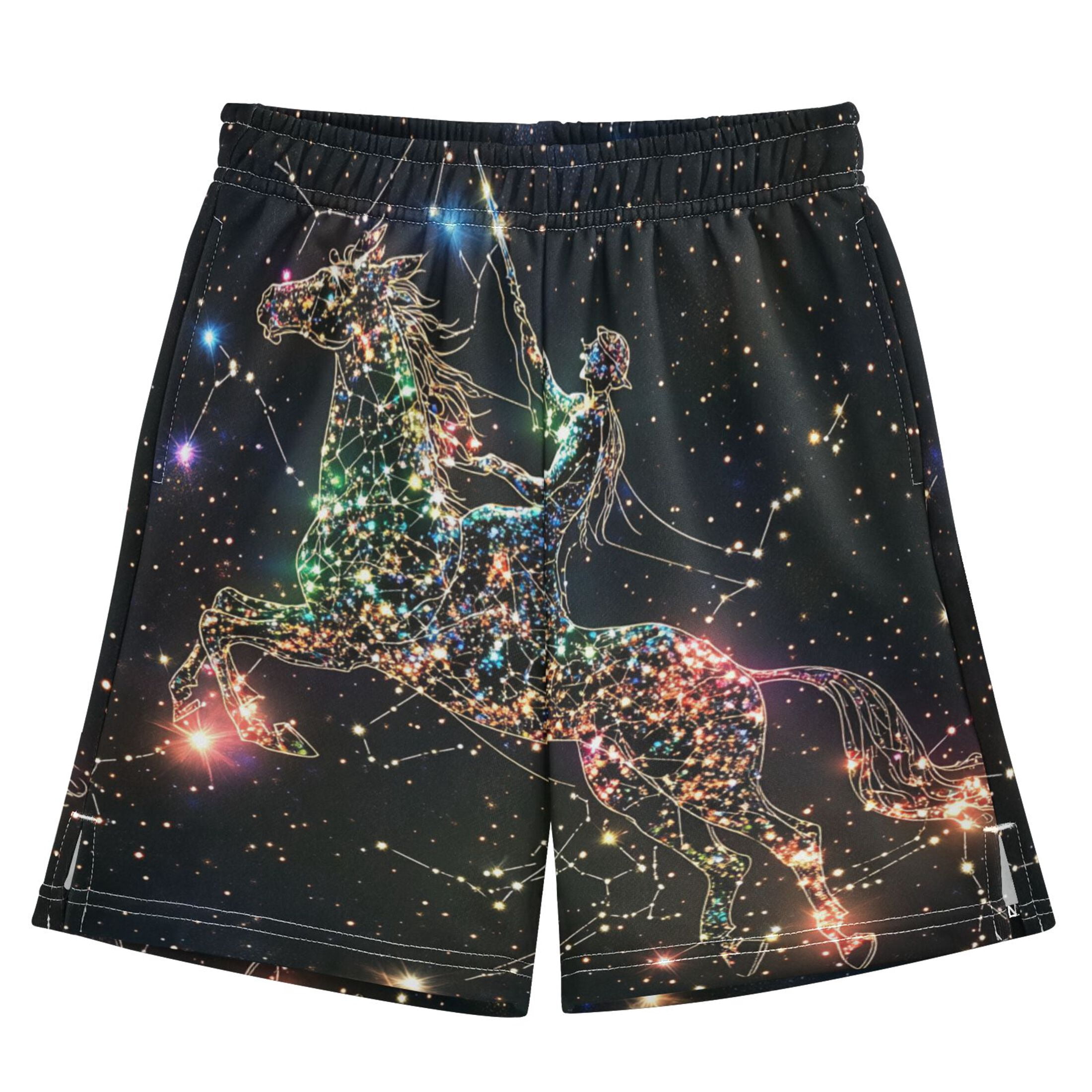 BZSMCE Adjustable Drawstring Casual Shorts With Stellar Centaur Pattern ...