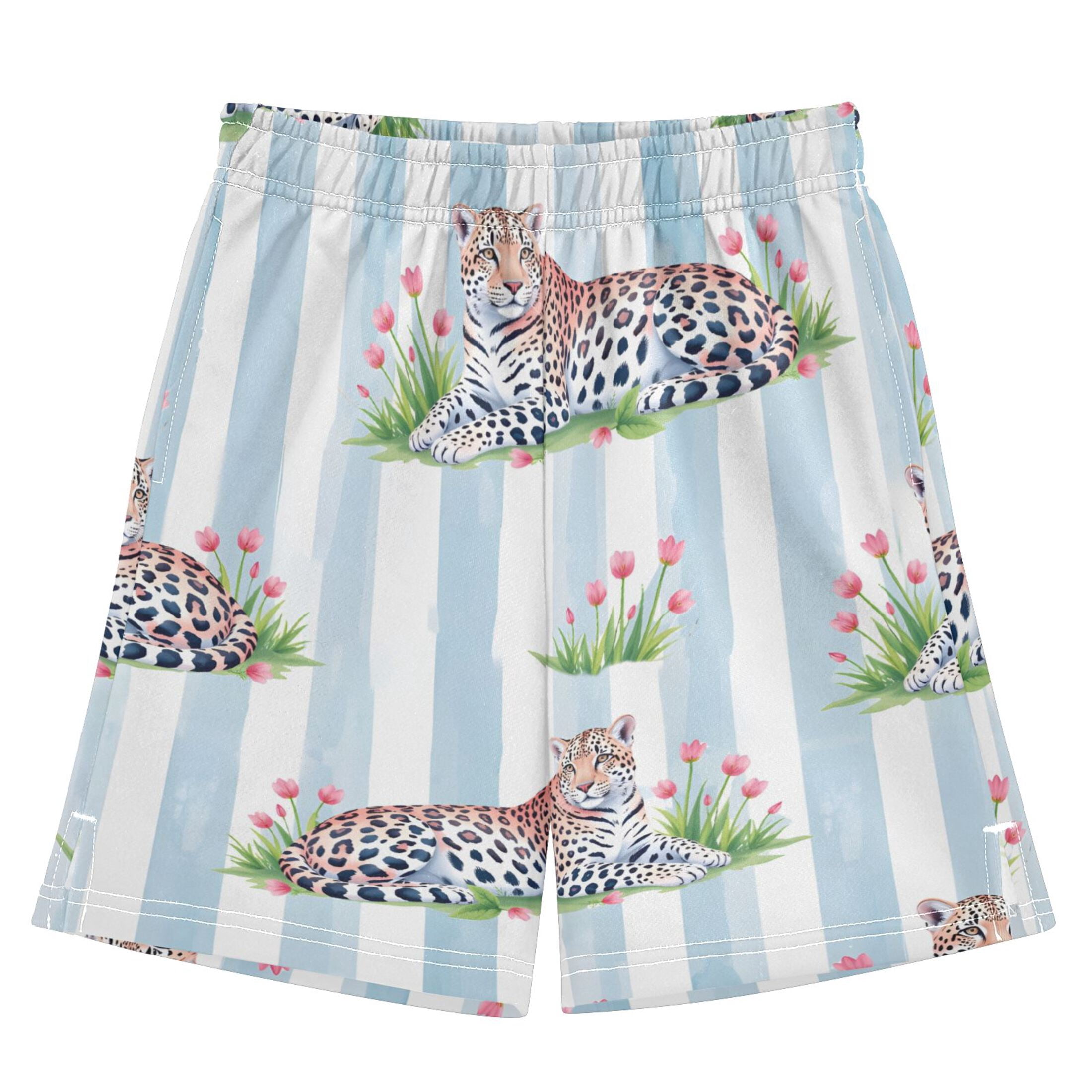 BZSMCE Adjustable Drawstring Casual Shorts With Striped Background ...