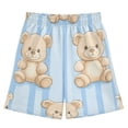 BZSMCE Adjustable Drawstring Casual Shorts With Teddy Bear Blue and ...