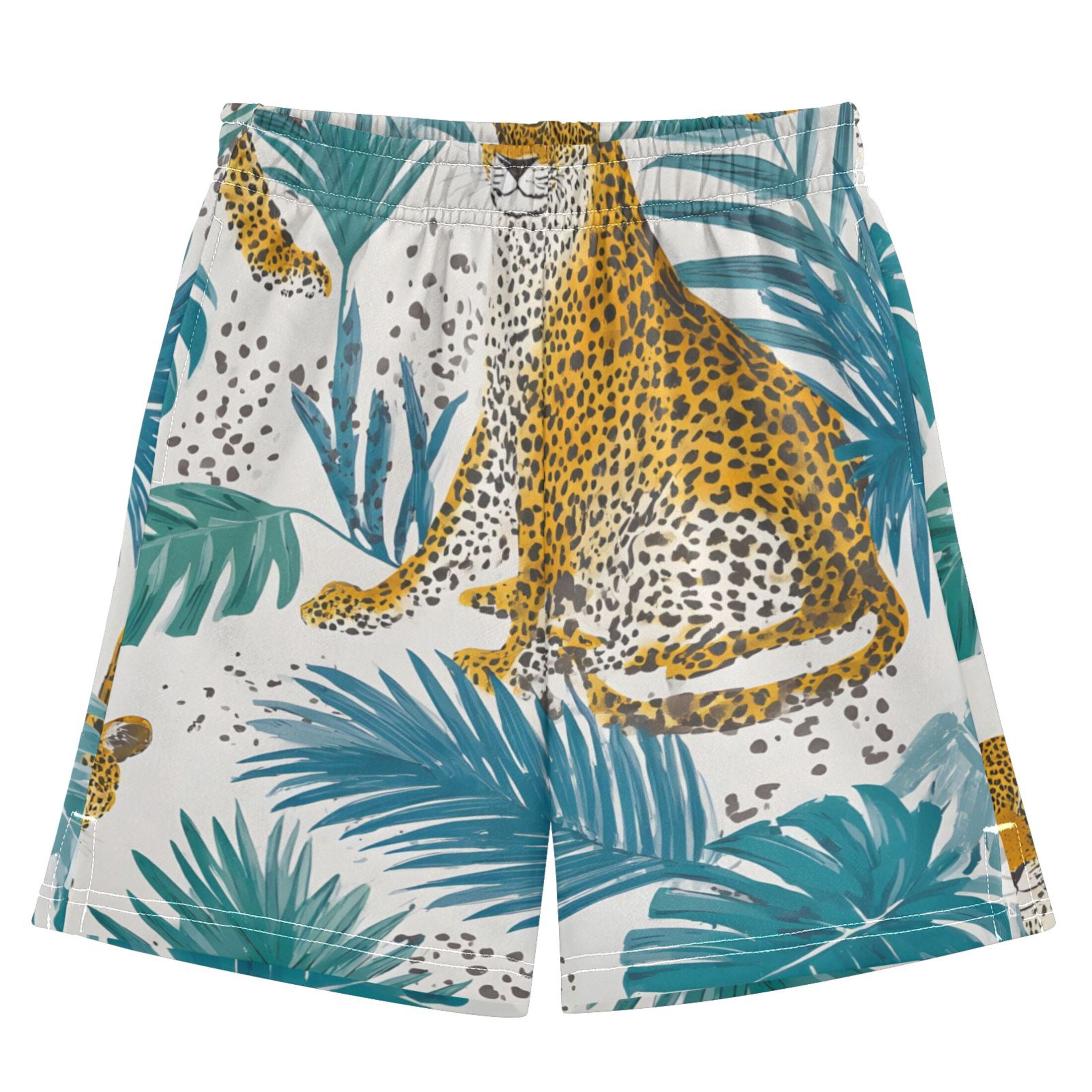 BZSMCE Adjustable Drawstring Casual Shorts With Turtle Back Leaf ...