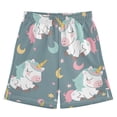 BZSMCE Adjustable Drawstring Casual Shorts With Unicorn Star Moon ...