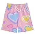 BZSMCE Adjustable Drawstring Casual Shorts With Various Colored Heart ...