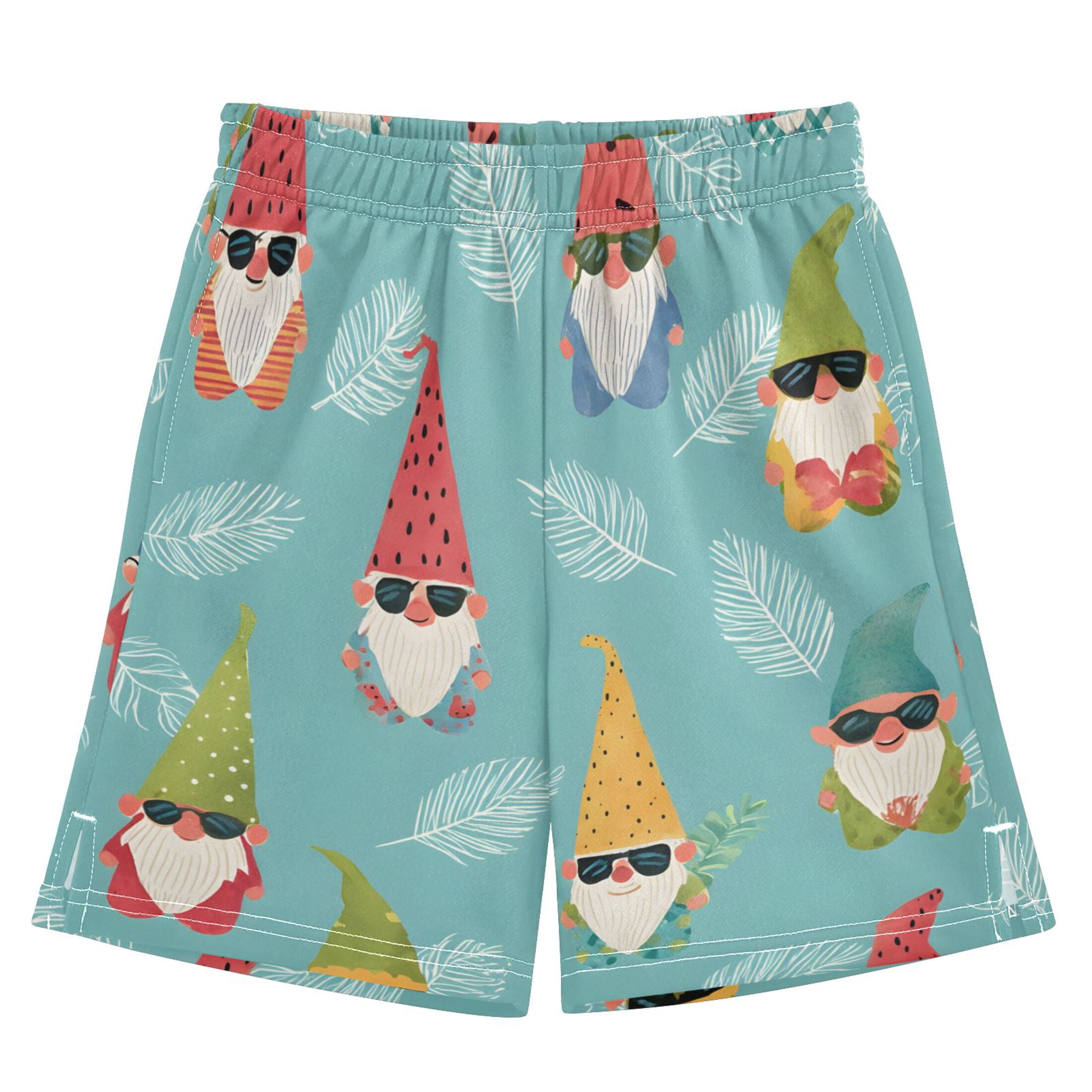 BZSMCE Adjustable Drawstring Casual Shorts With Watermelon Hat Pattern ...