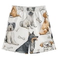 BZSMCE Adjustable Drawstring Casual Shorts With White Bone Dog Pattrtn ...