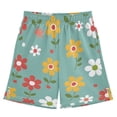 BZSMCE Adjustable Drawstring Casual Shorts With White Red Yellow ...