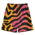 BZSMCE Adjustable Drawstring Casual Shorts With Yellow Orange Tiger ...