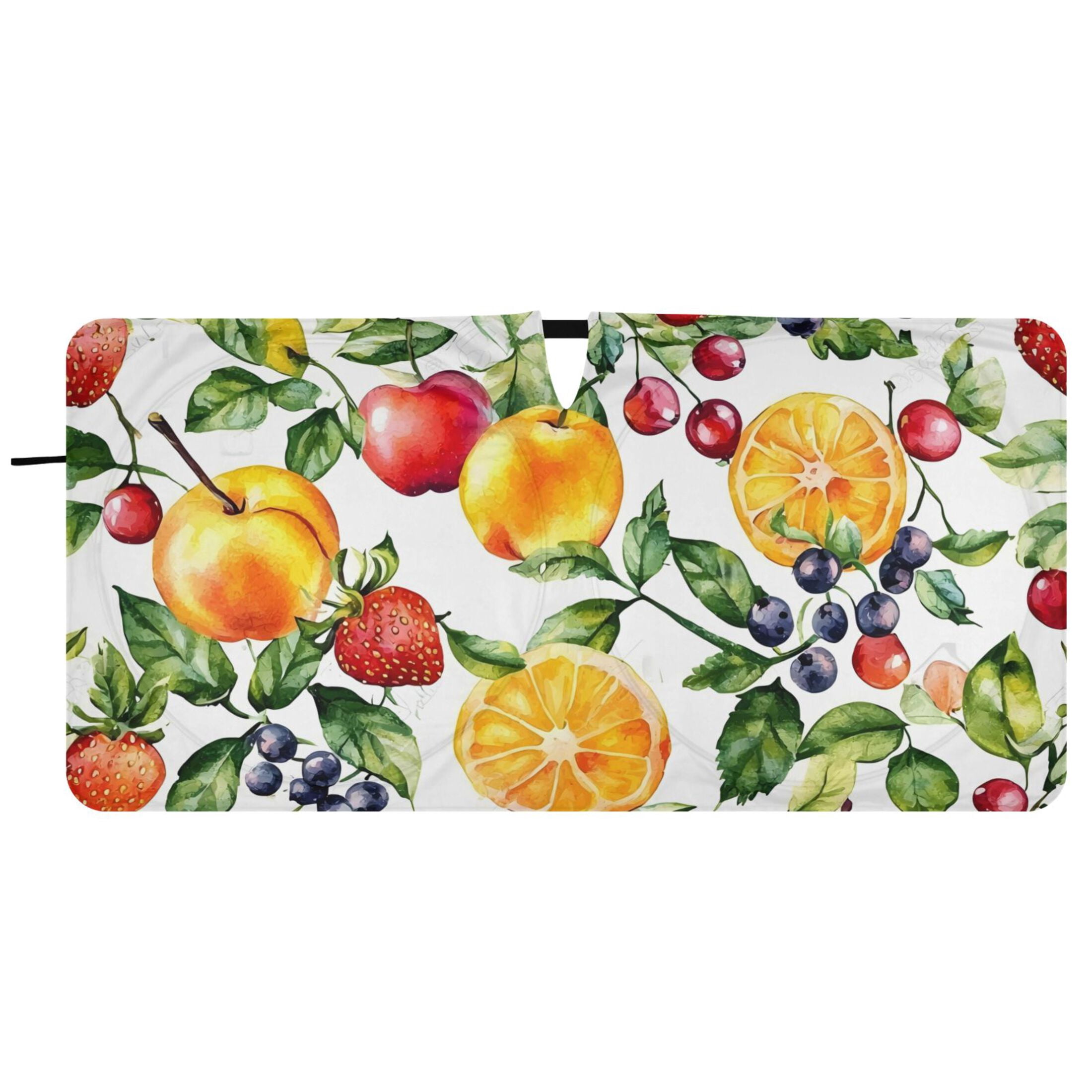 BZSMCE Apple Grapes Orange Pattern Shade Foldable UV Protection for Car ...