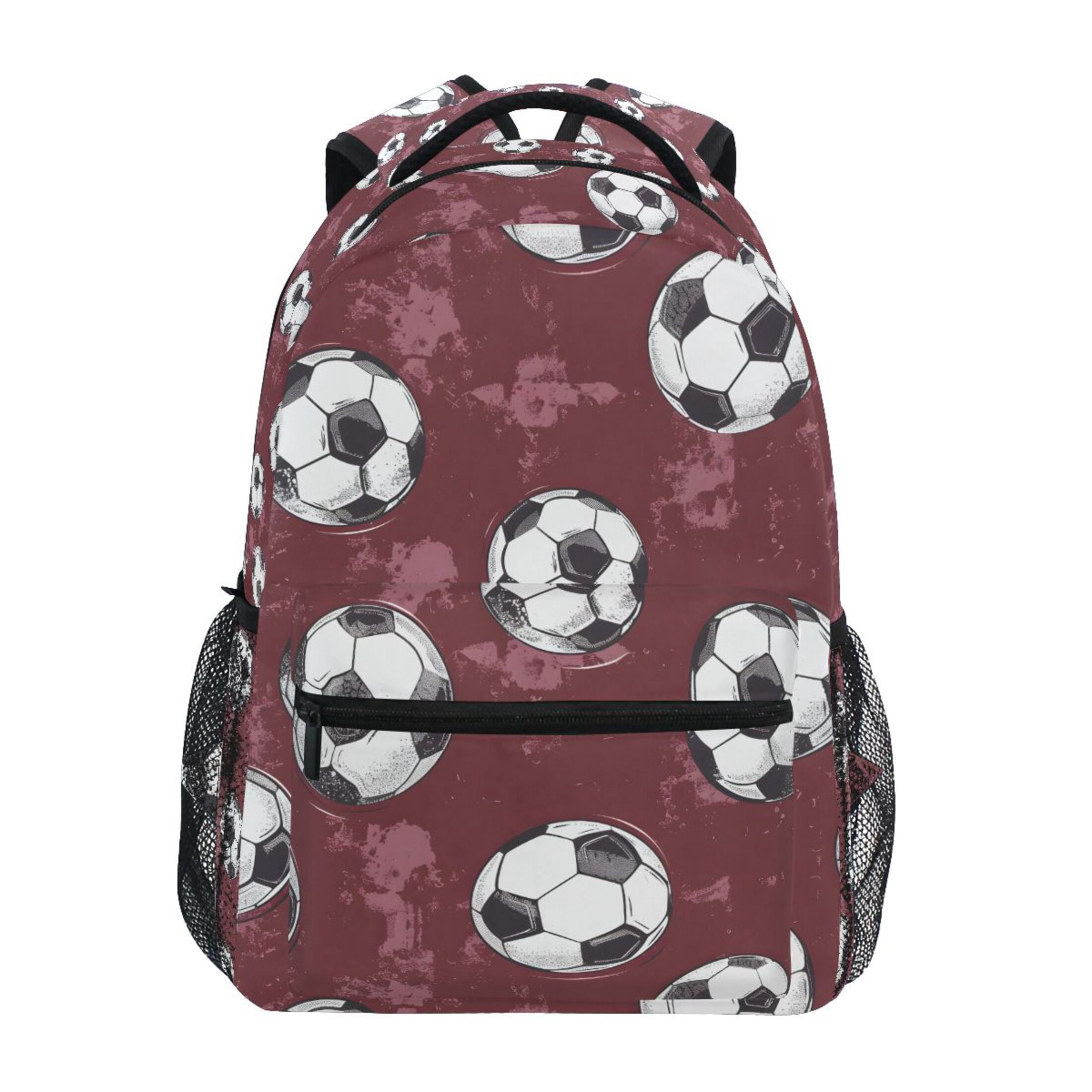BZSMCE Backpack Schoolbag 15L/18L 2-SIZE Football Brown-red Background ...