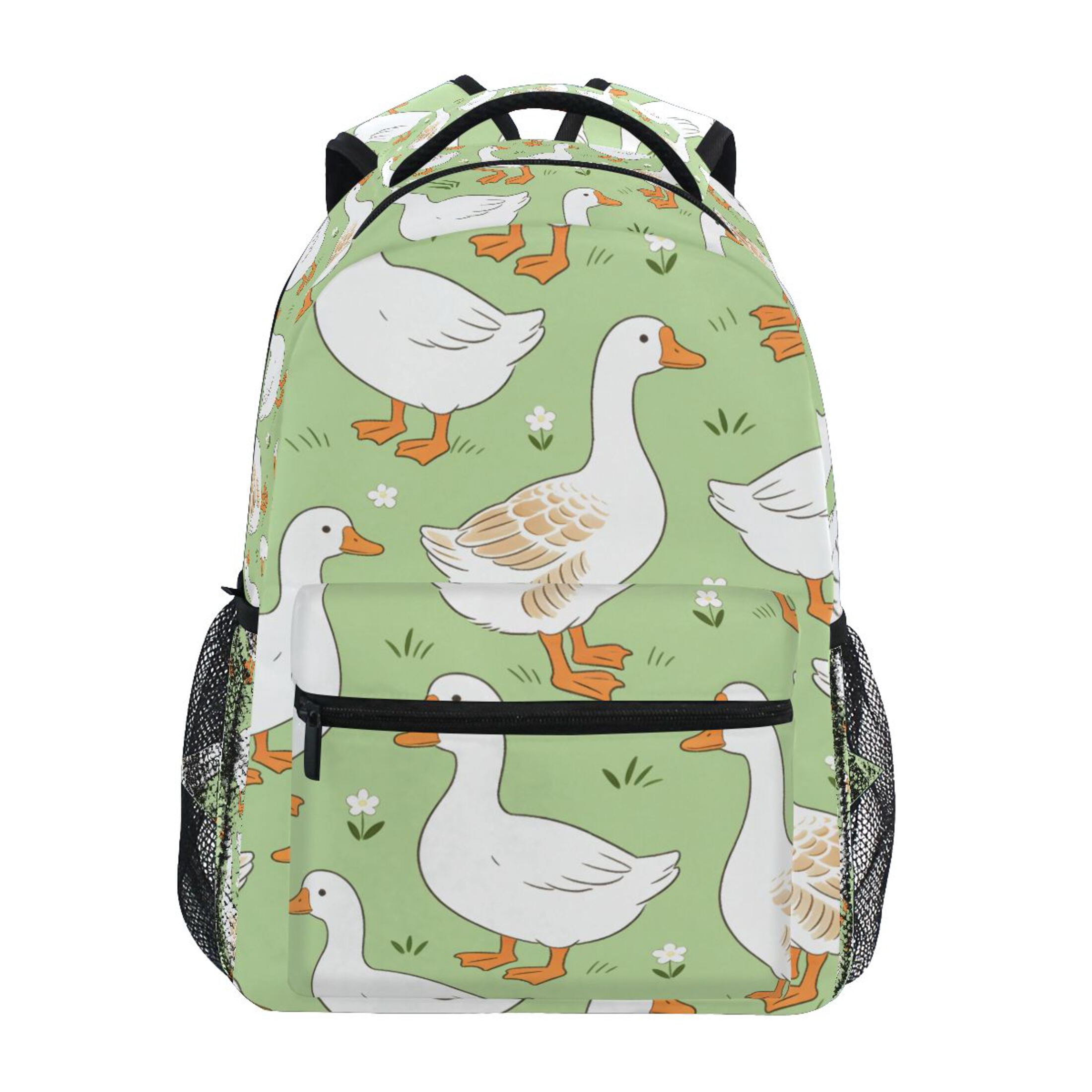 BZSMCE Backpack Schoolbag 15L/18L 2-SIZE Goose Duck Flower Pattern ...