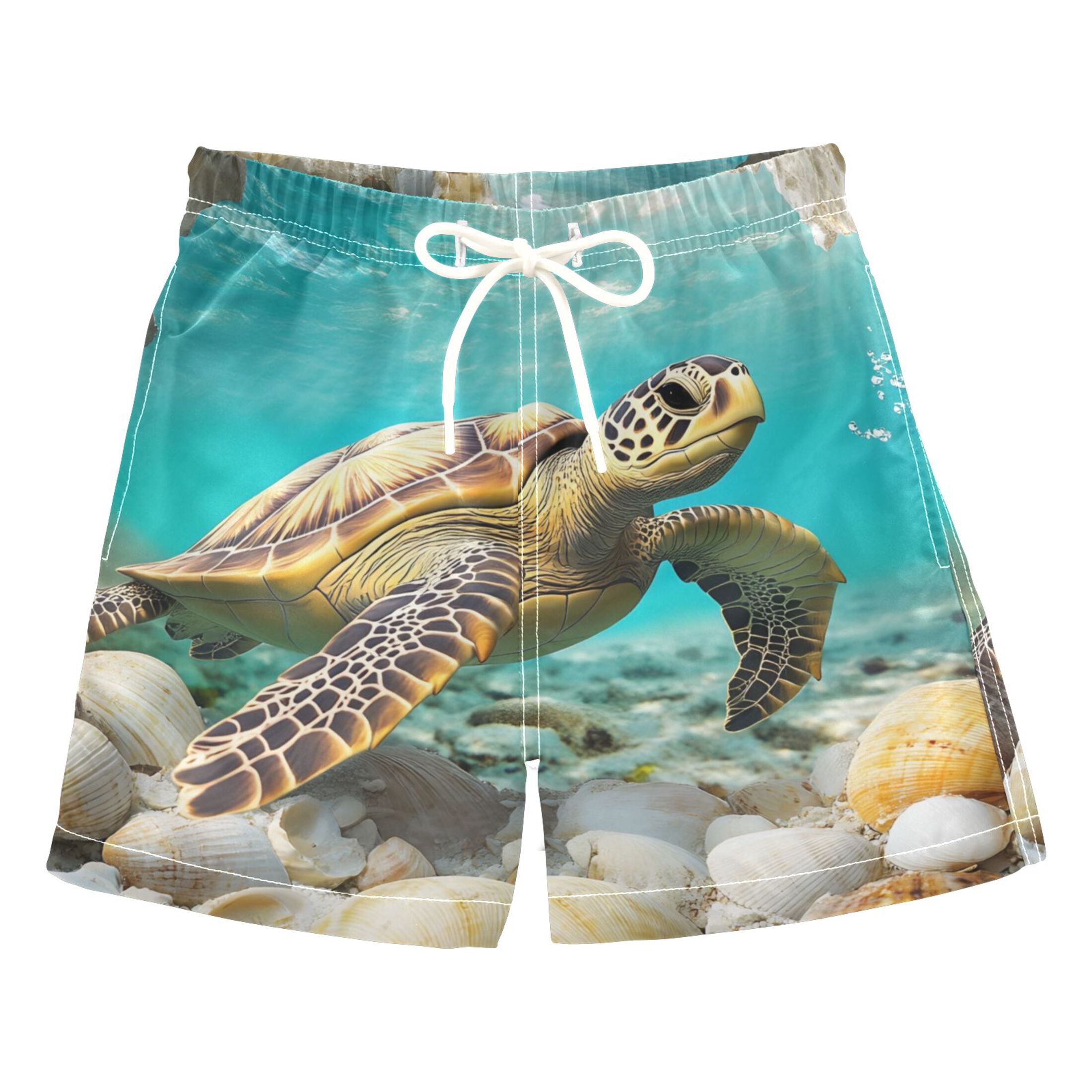 BZSMCE Beach Shorts Trunks Quick Dry Short 3d Sea Turtle Shell Of ...