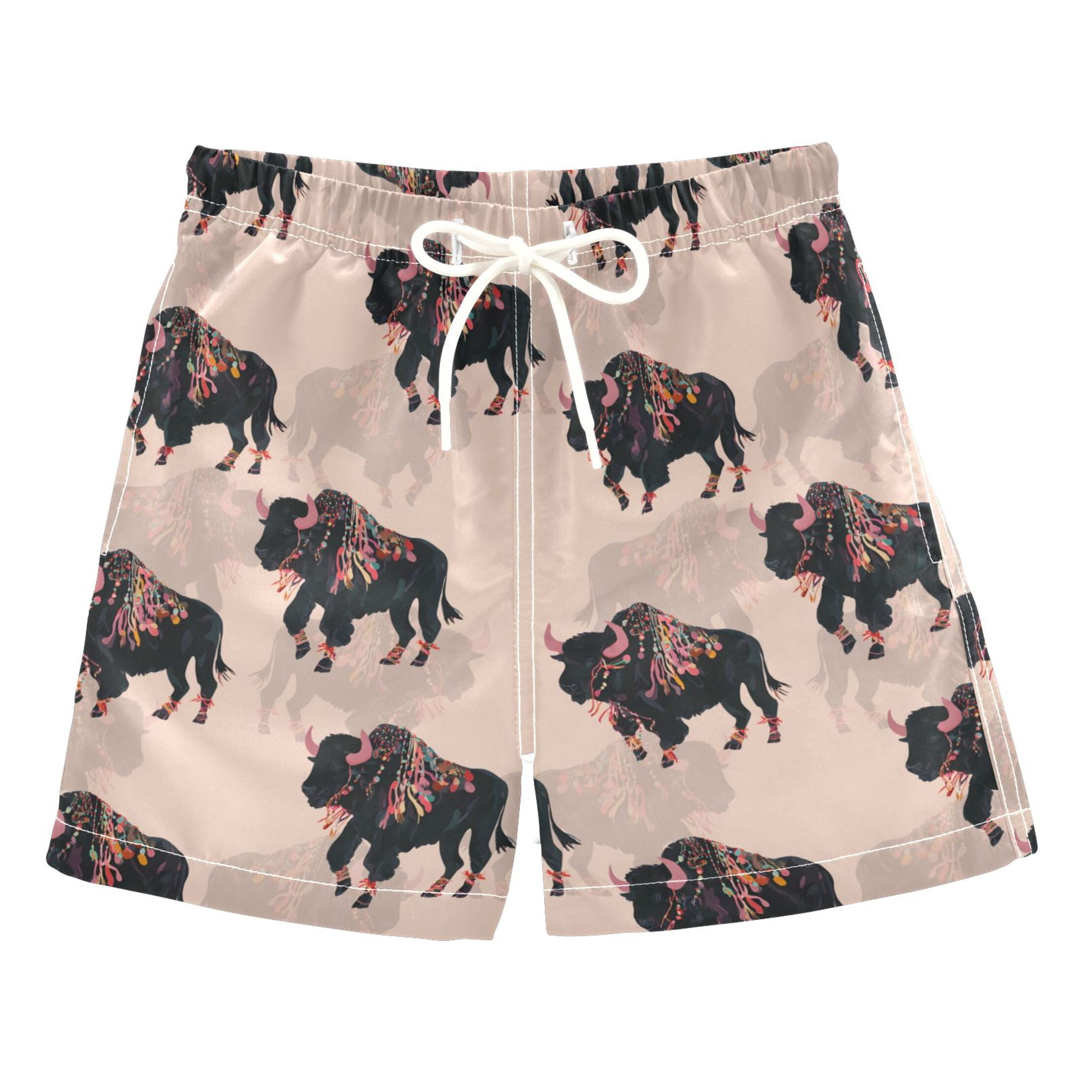 BZSMCE Beach Shorts Trunks Quick Dry Short Alpine Yak Seamless Pattern ...