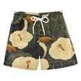 BZSMCE Beach Shorts Trunks Quick Dry Short Bird Green Flower Pattern Of ...