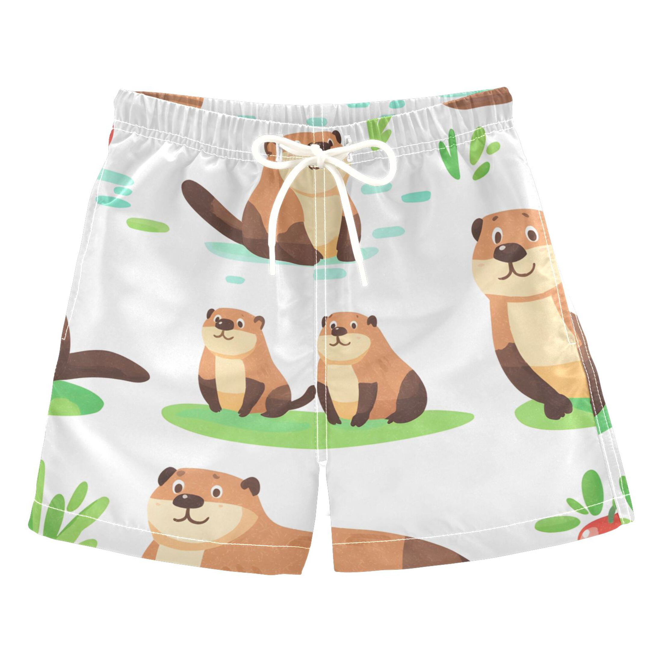 BZSMCE Beach Shorts Trunks Quick Dry Short Marmot Apple Red Pattern Of ...