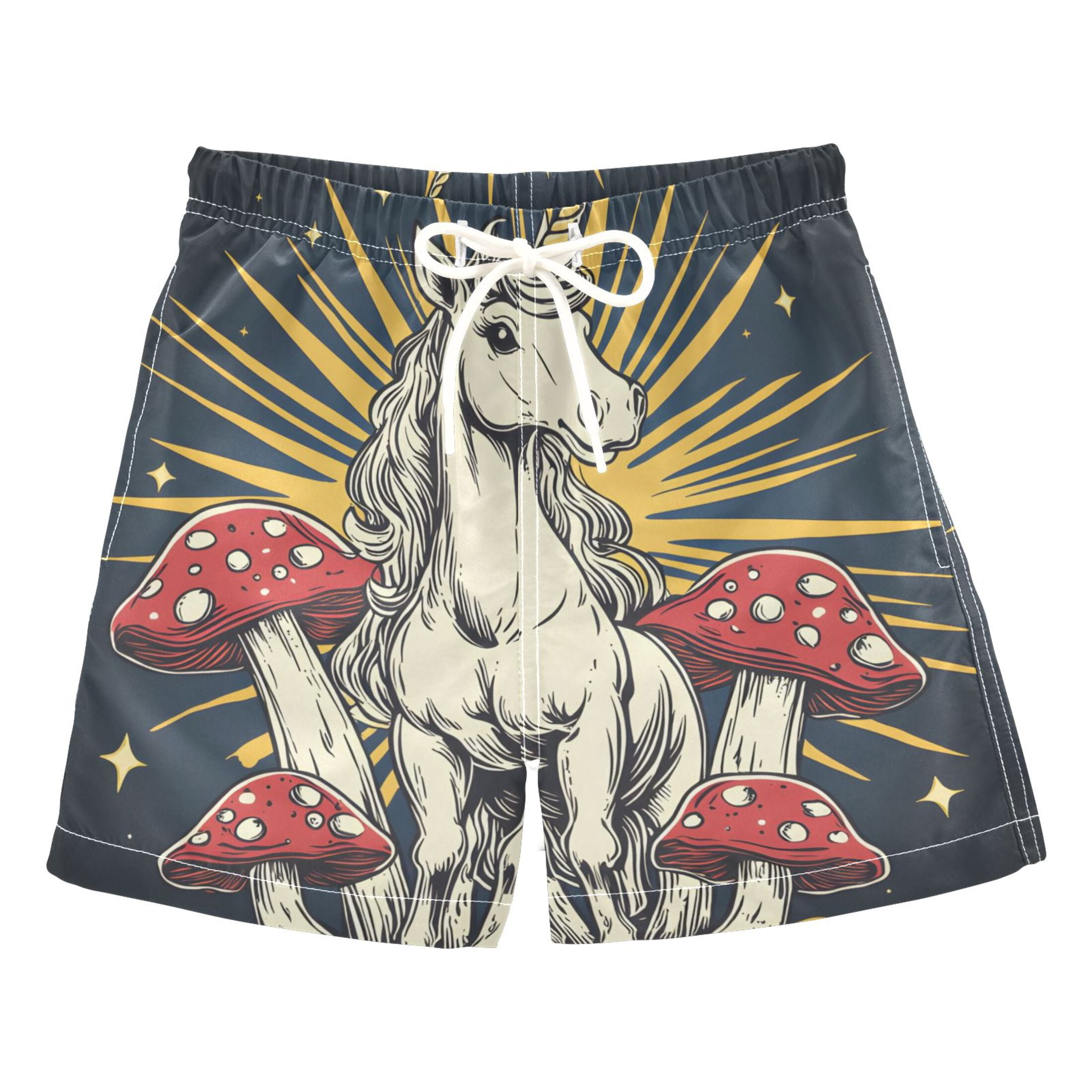 BZSMCE Beach Shorts Trunks Quick Dry Short Unicorn Pattern (1) Of ...
