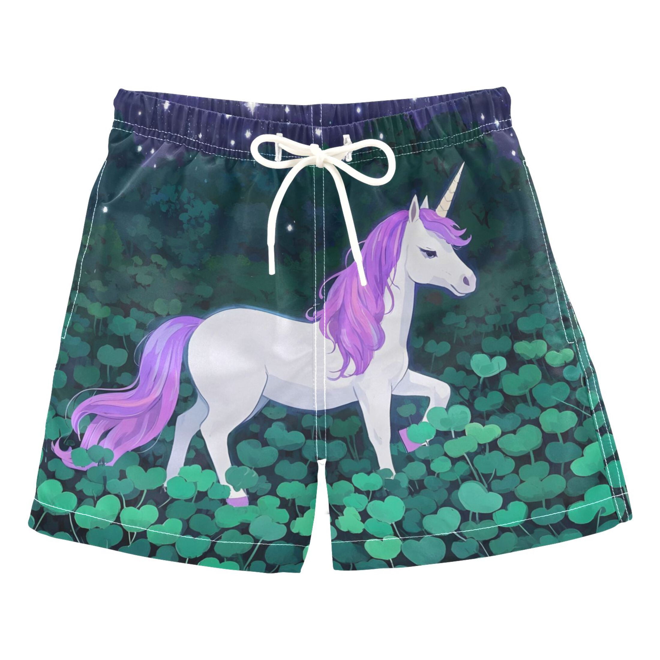BZSMCE Beach Shorts Trunks Quick Dry Short Unicorn Star Of Printed ...