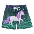 BZSMCE Beach Shorts Trunks Quick Dry Short Unicorn Star Of Printed ...