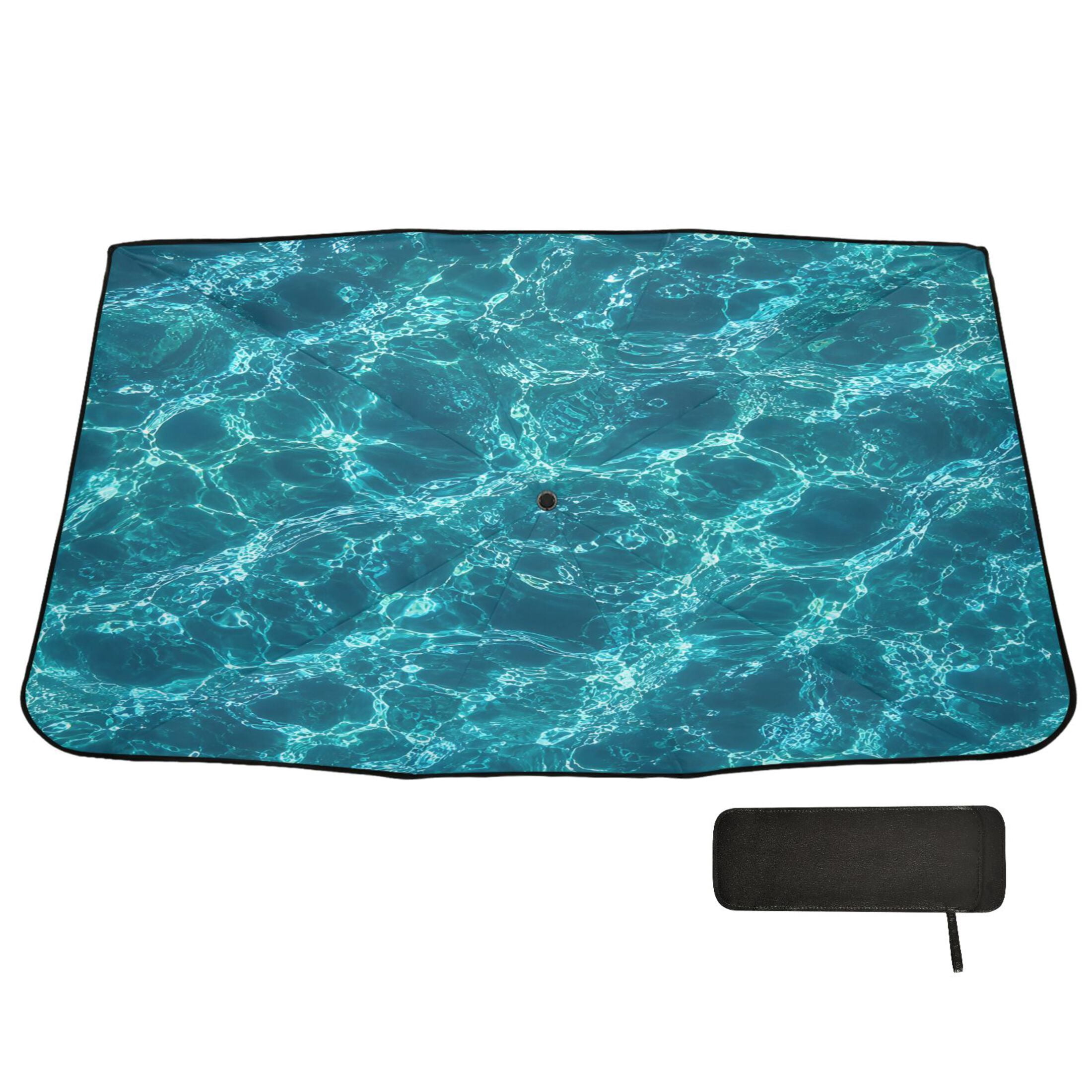 BZSMCE Blue Liquid Car Windshield Foldable Sunshade Umbrella UV ...