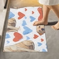 BZSMCE Blue Red Love Dog Pattern Pattern 2-Piece Non-Slip Absorbent ...