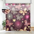 BZSMCE Bohemian Butterfly Mosaic Pattern Bathroom Shower Curtain Set ...