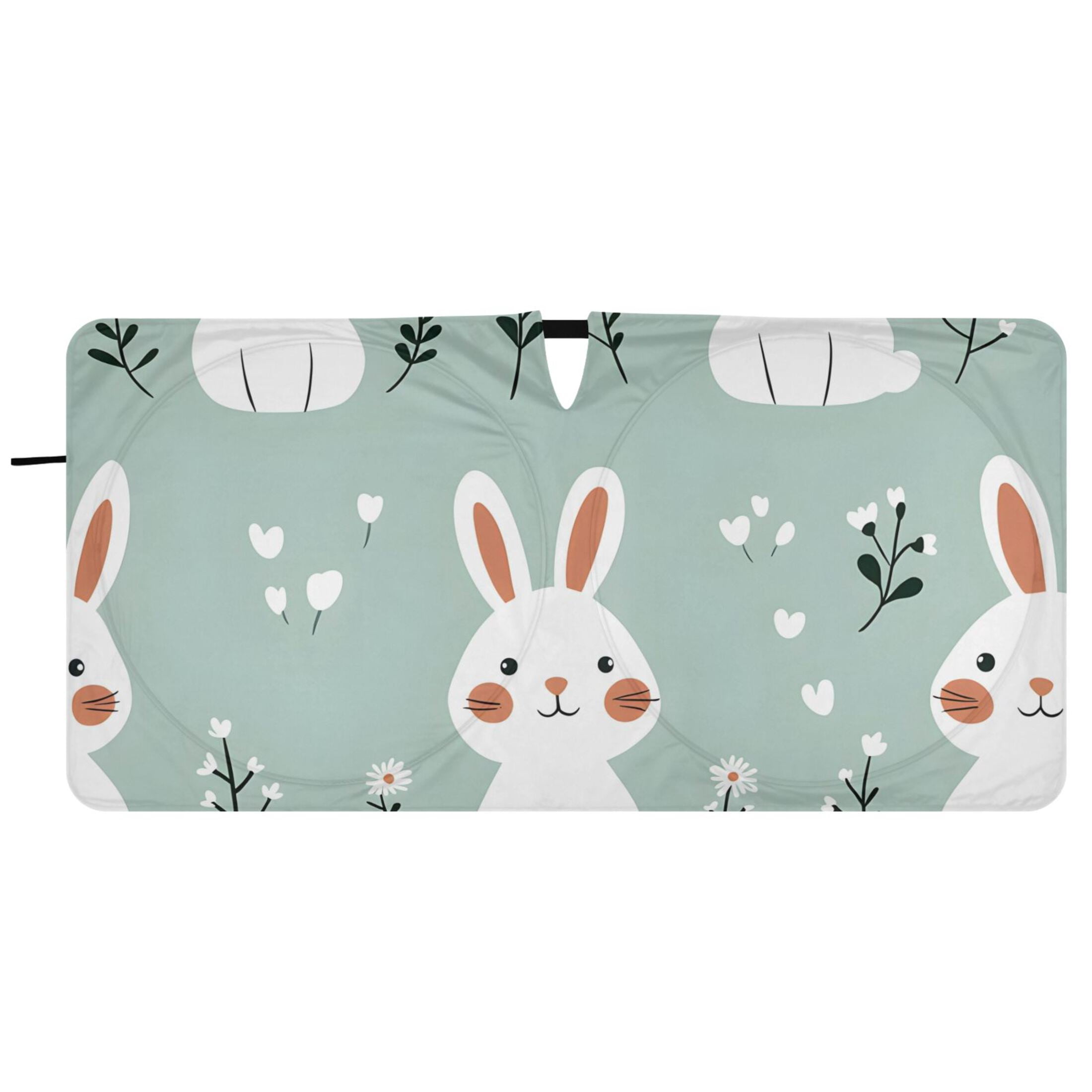 BZSMCE Bunny Daisy Pattern Shade Foldable UV Protection for Car SUV ...