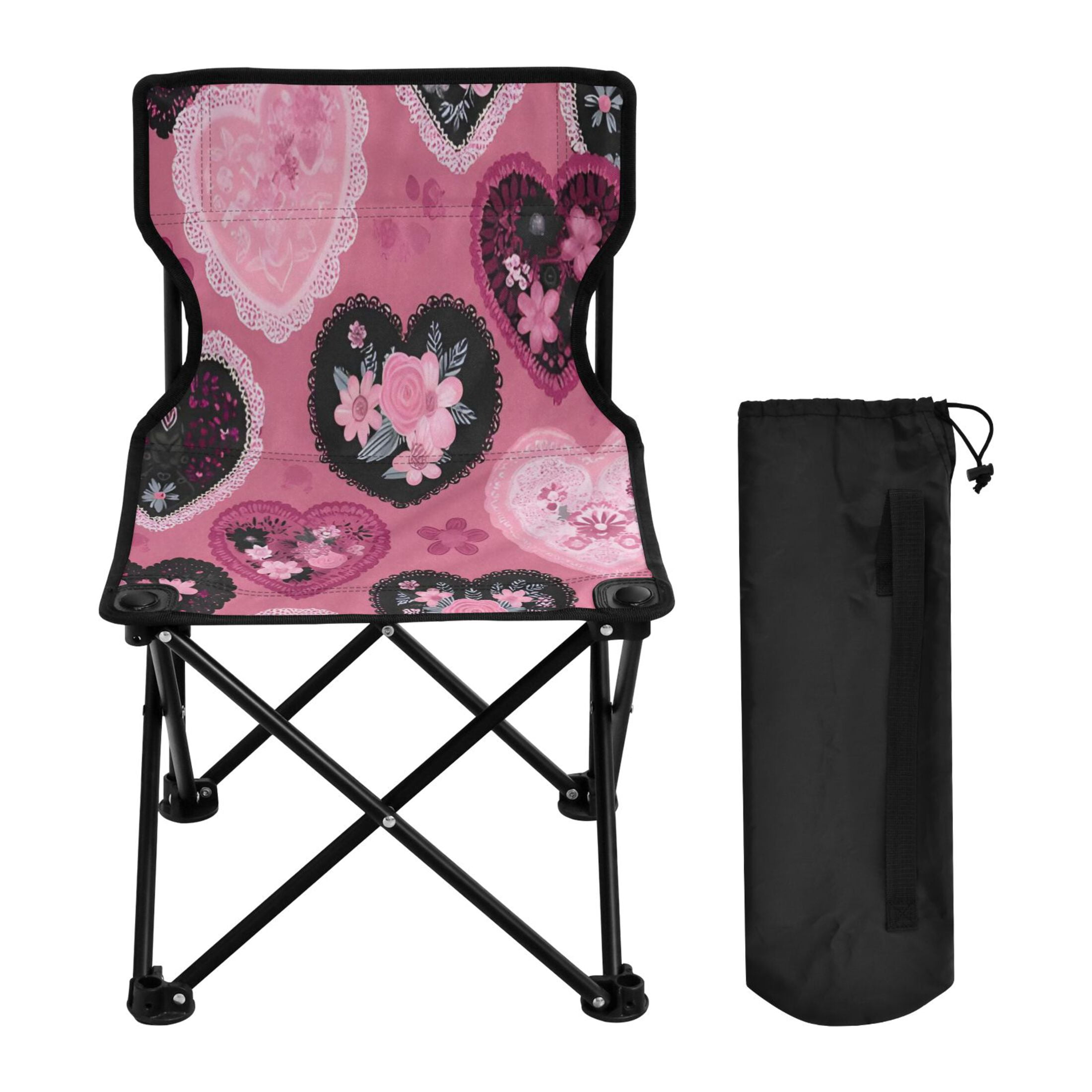 BZSMCE Camping Chairs Modern Folding chair In Romantic Gothic Heart ...