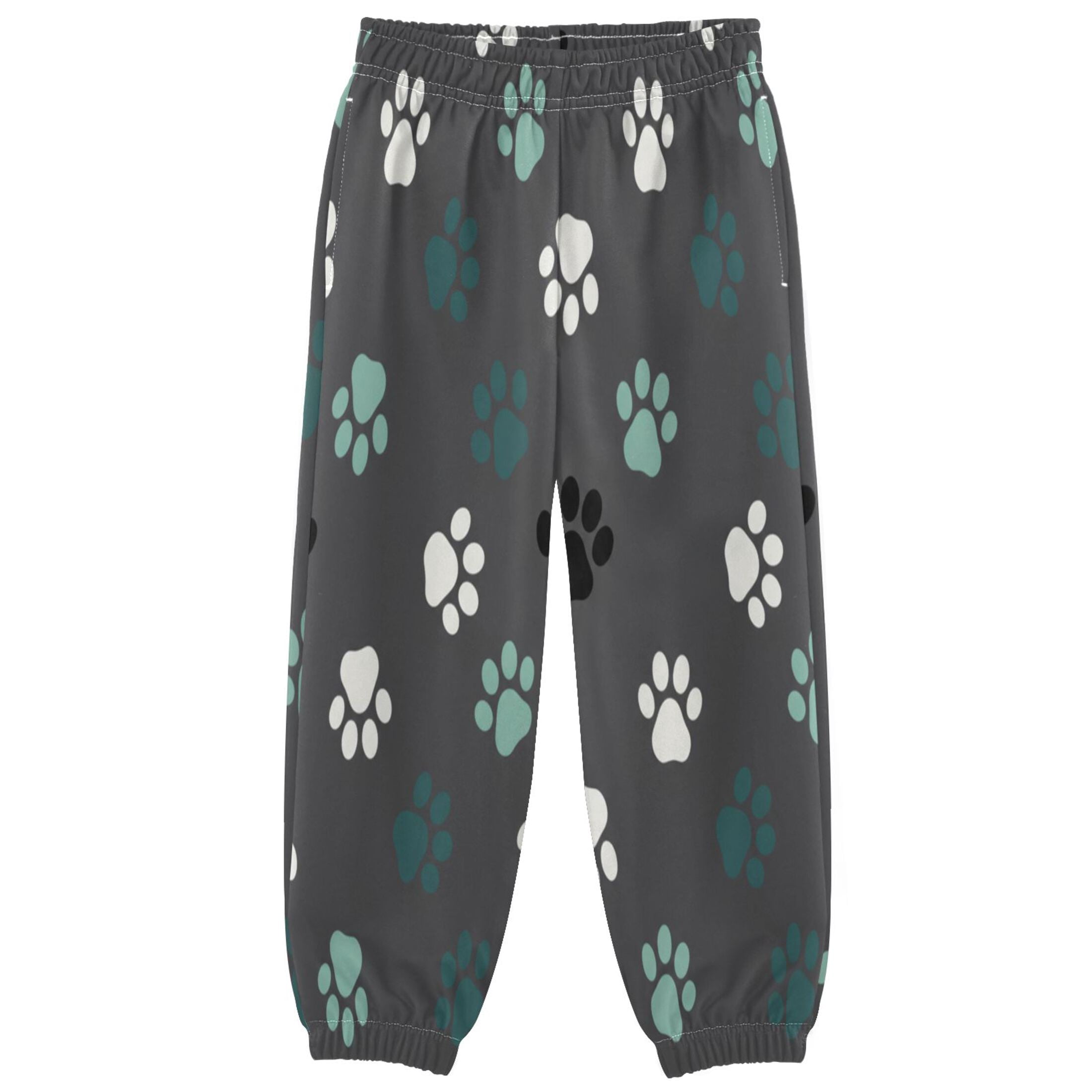 BZSMCE Cartoon Dog Claw Print Elastic Waist Jogger Pants Lightweight ...