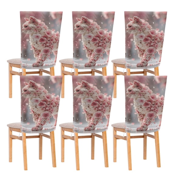 BZSMCE Chair Covers Set Home Decor Seat Back Cover Blossom Cat Pattern ...