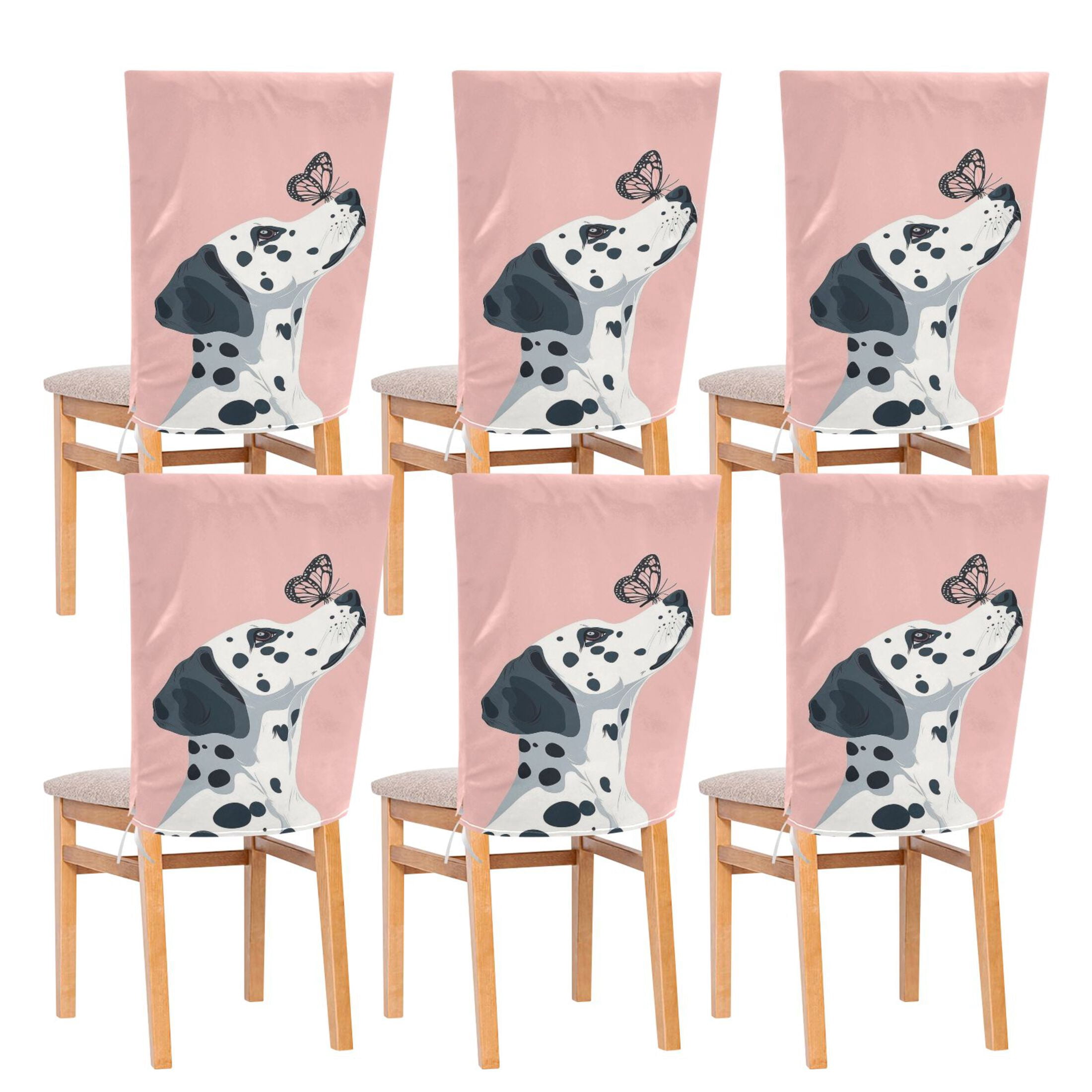 BZSMCE Chair Covers Set Home Decor Seat Back Cover Dalmatian's ...