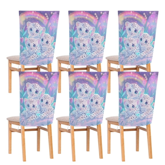 BZSMCE Chair Covers Set Home Decor Seat Back Cover Leopard Trio under ...