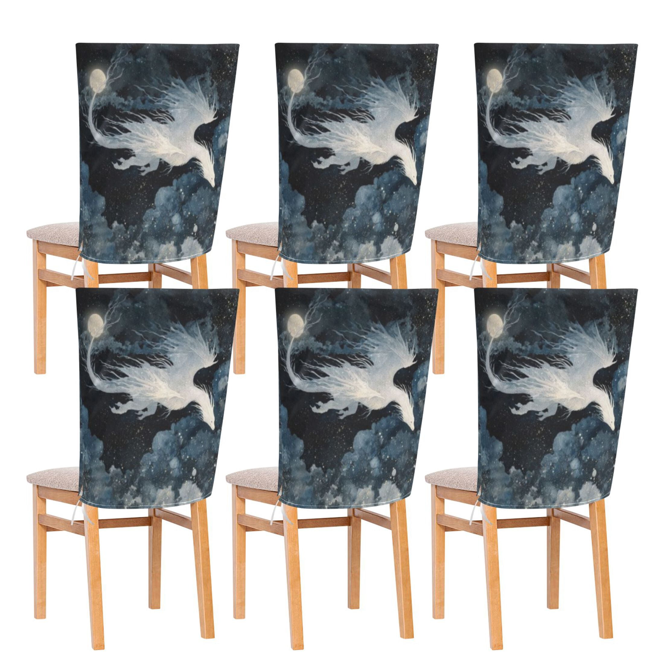 BZSMCE Chair Covers Set Home Decor Seat Back Cover Moon-dust Wyrm ...