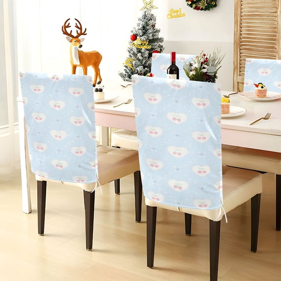 BZSMCE Chair Covers Set Home Decor Seat Back Cover Pale Blue Heart ...