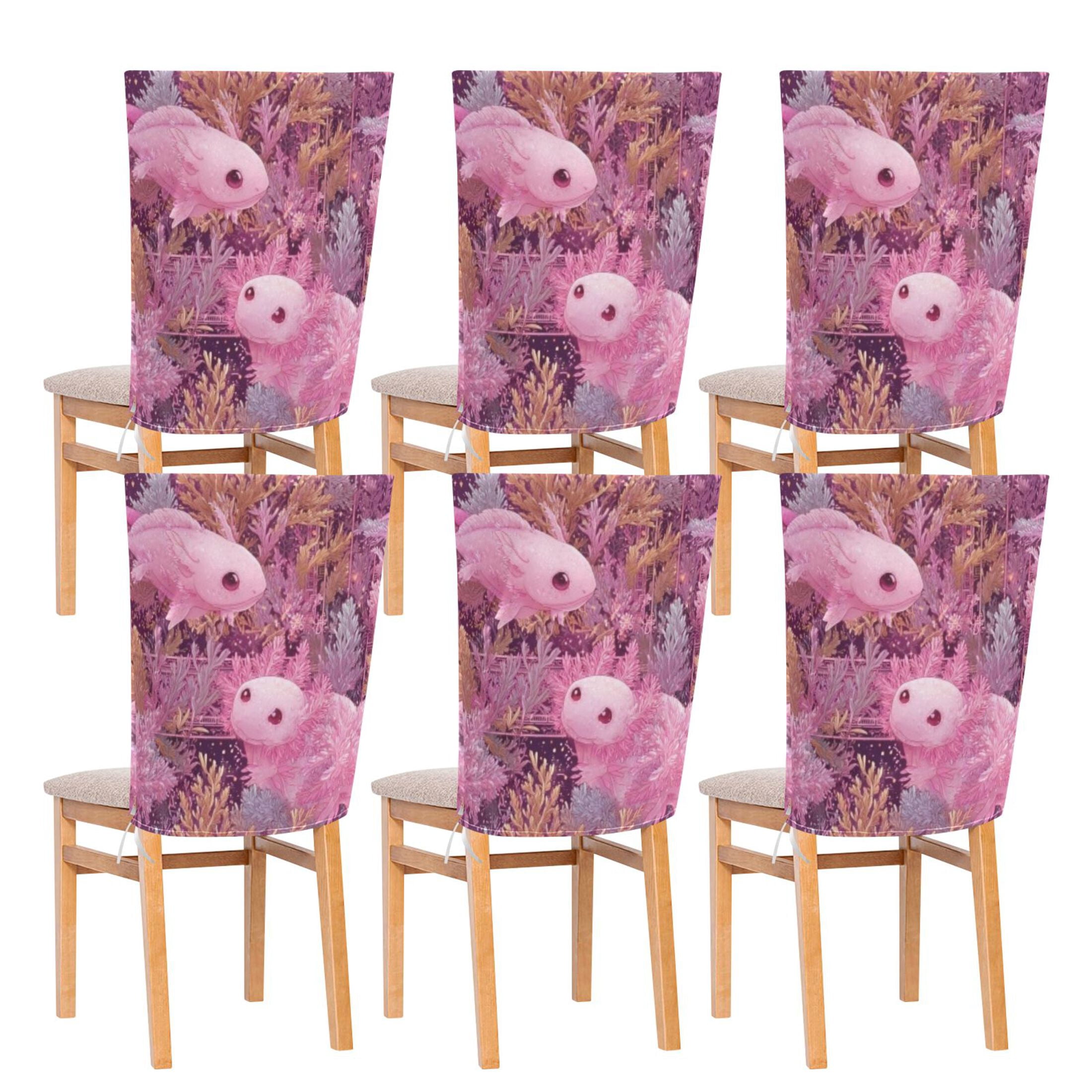 BZSMCE Chair Covers Set Home Decor Seat Back Cover Pink Fish Pink ...