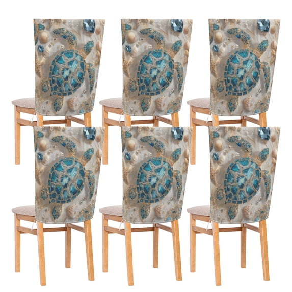 BZSMCE Chair Covers Set Home Decor Seat Back Cover Turquoise Pearl ...