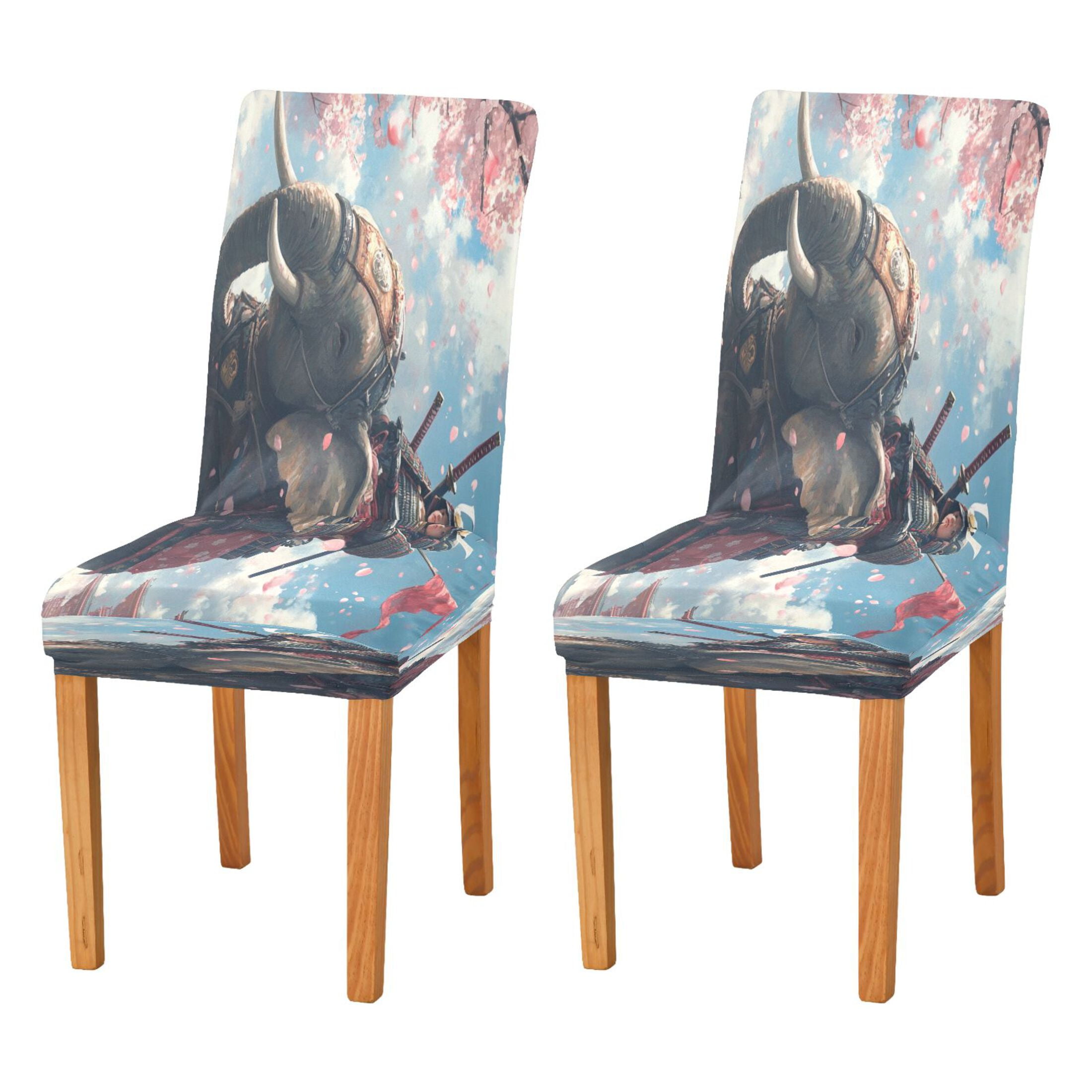 BZSMCE Chairs Slipcovers Dining Chair Covers Anime Elephant Knight ...