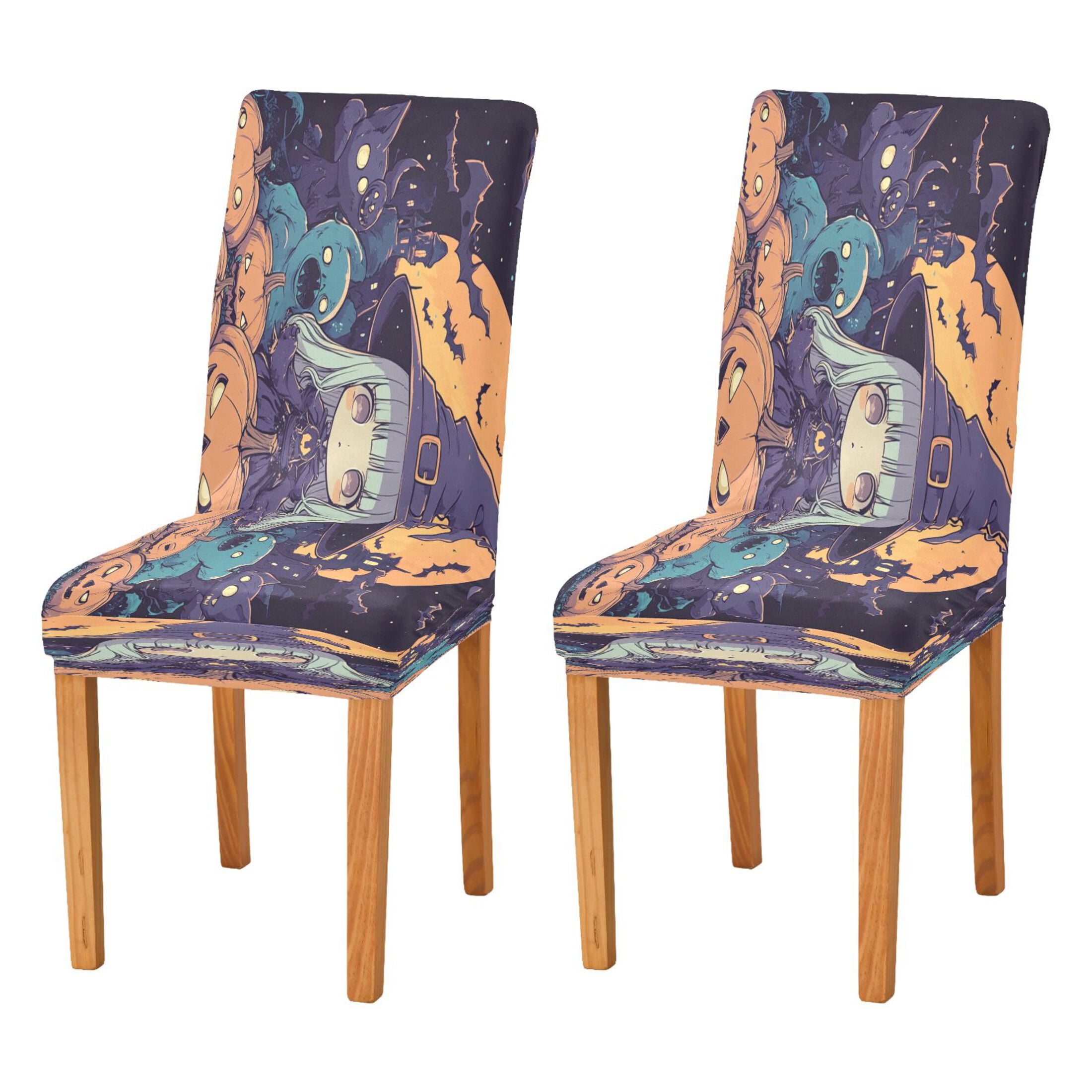 BZSMCE Chairs Slipcovers Dining Chair Covers Anime Witch Creative ...