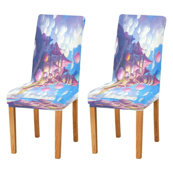 BZSMCE Chairs Slipcovers Dining Chair Covers Cartoon Candy Castle ...