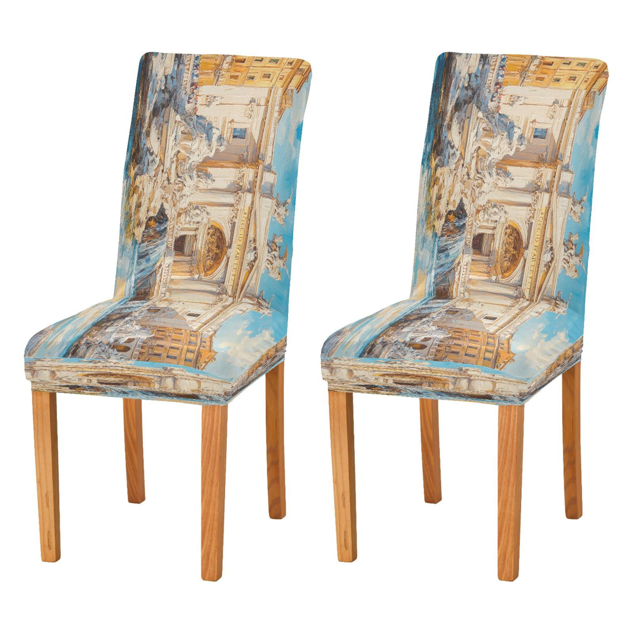 BZSMCE Chairs Slipcovers Dining Chair Covers Chruch and Fountain ...