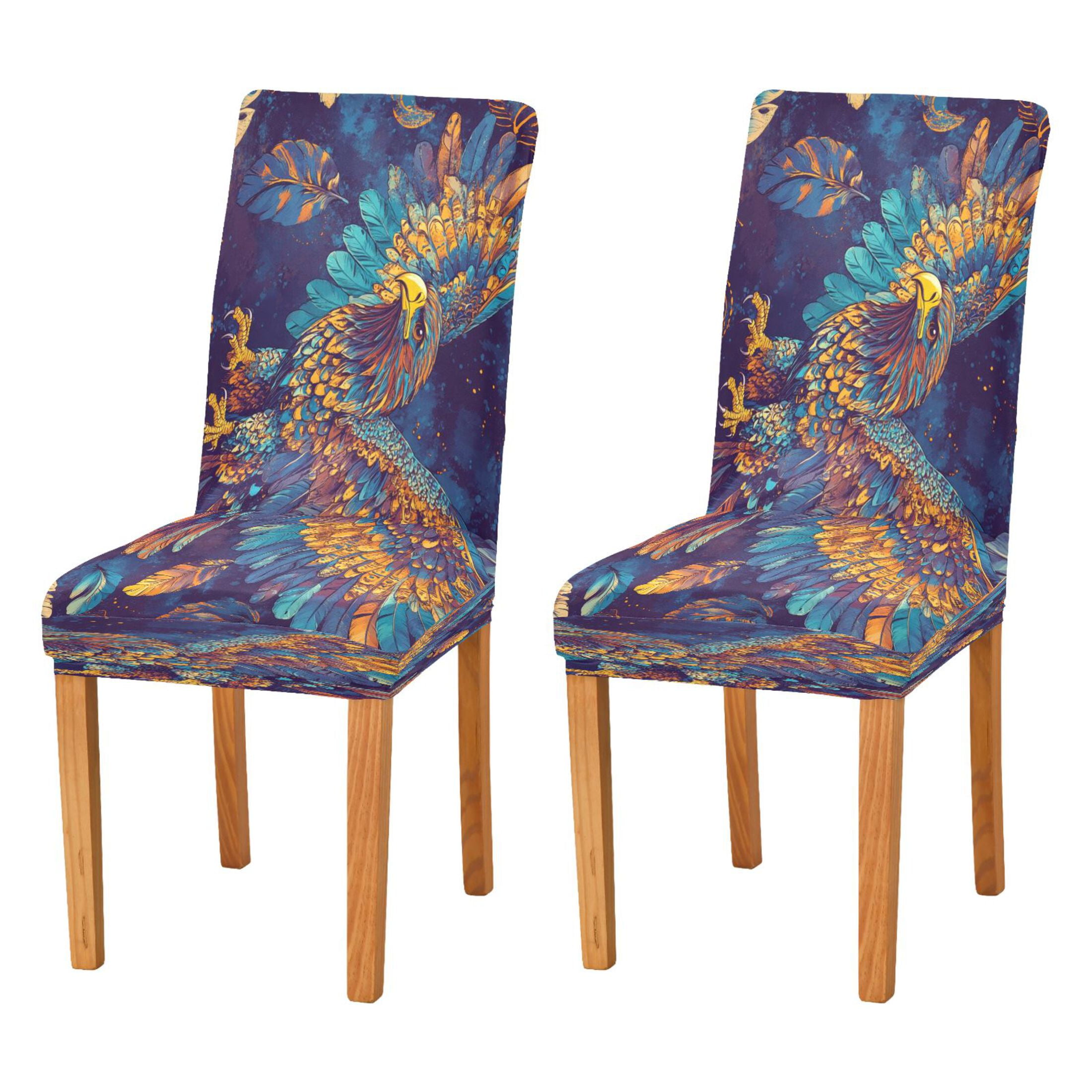 BZSMCE Chairs Slipcovers Dining Chair Covers Green Bird Patren Creative ...