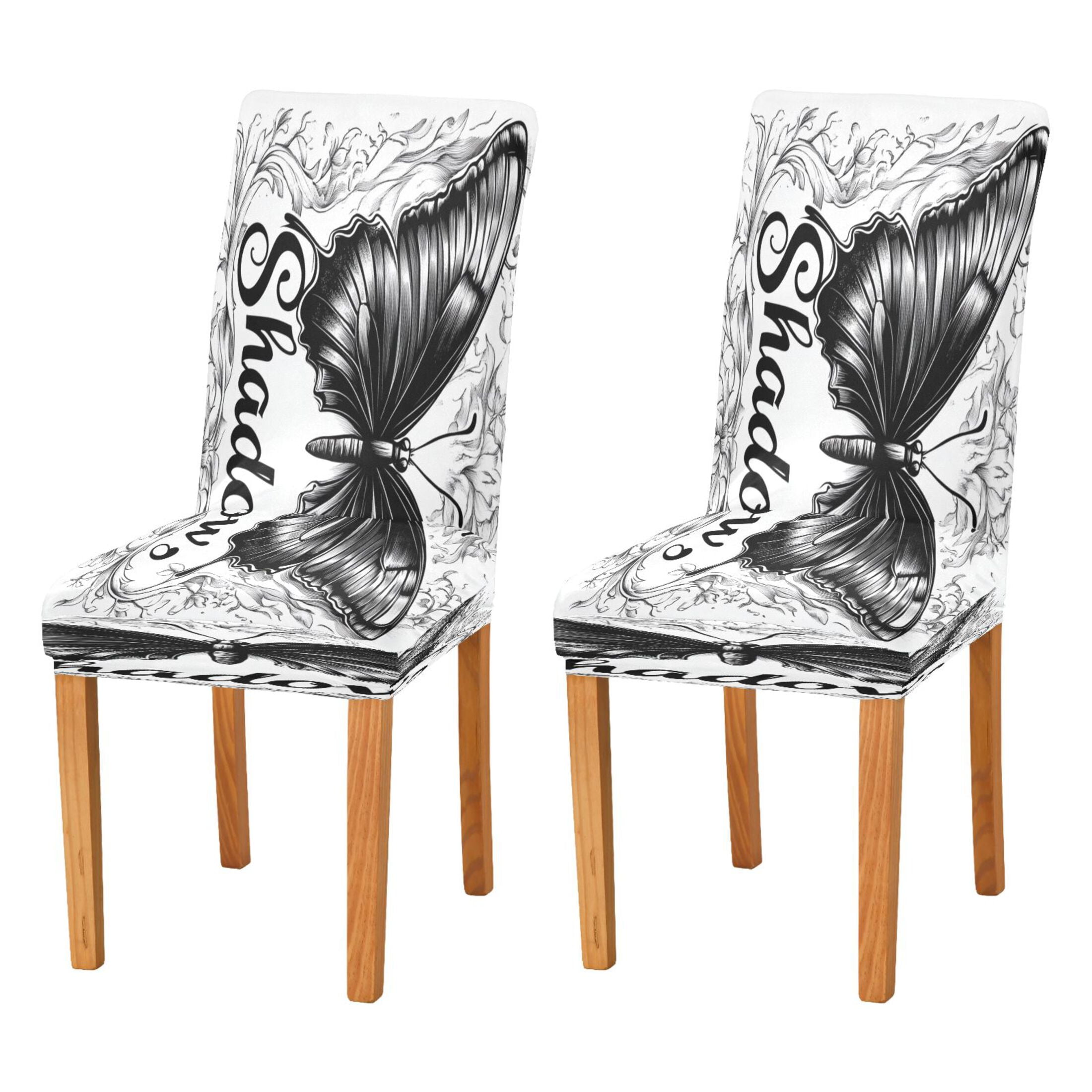 BZSMCE Chairs Slipcovers Dining Chair Covers Illustration Of Butterfly ...