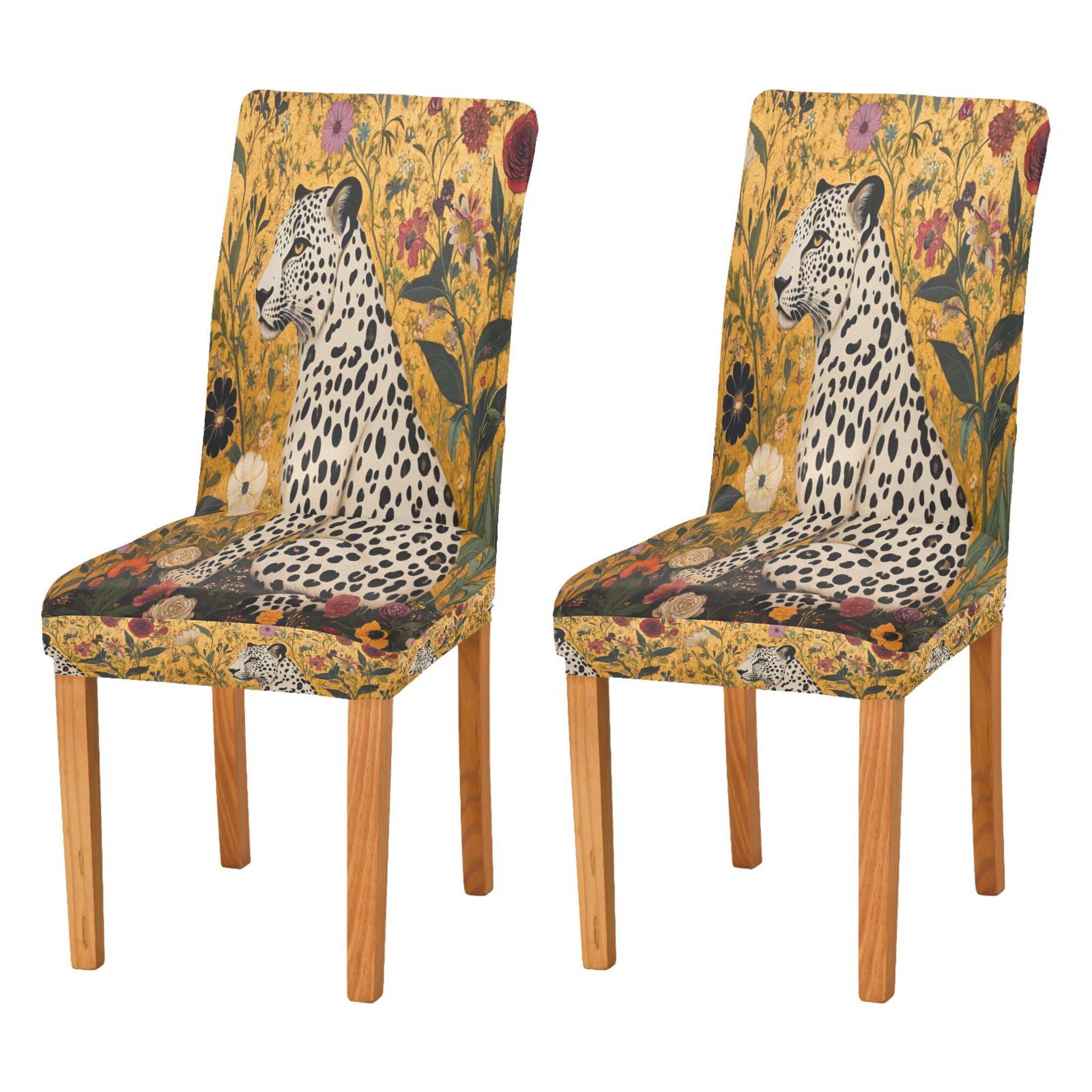 BZSMCE Chairs Slipcovers Dining Chair Covers Leopard Serenade Creative ...