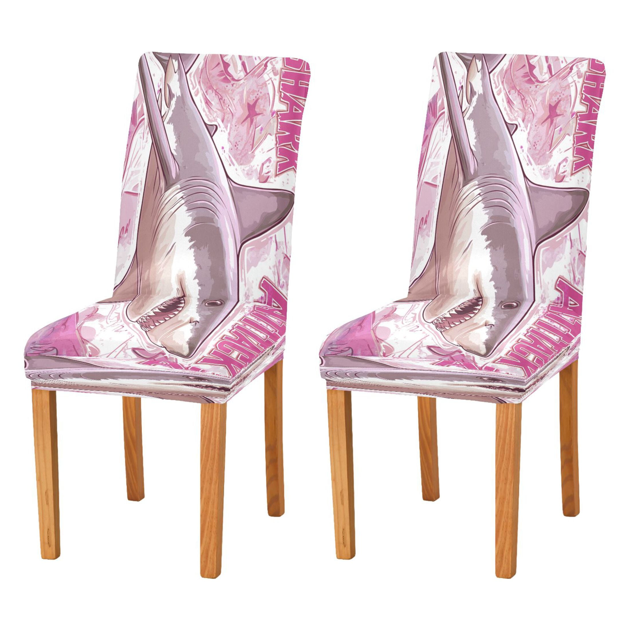 BZSMCE Chairs Slipcovers Dining Chair Covers Pink Sharks Creative ...