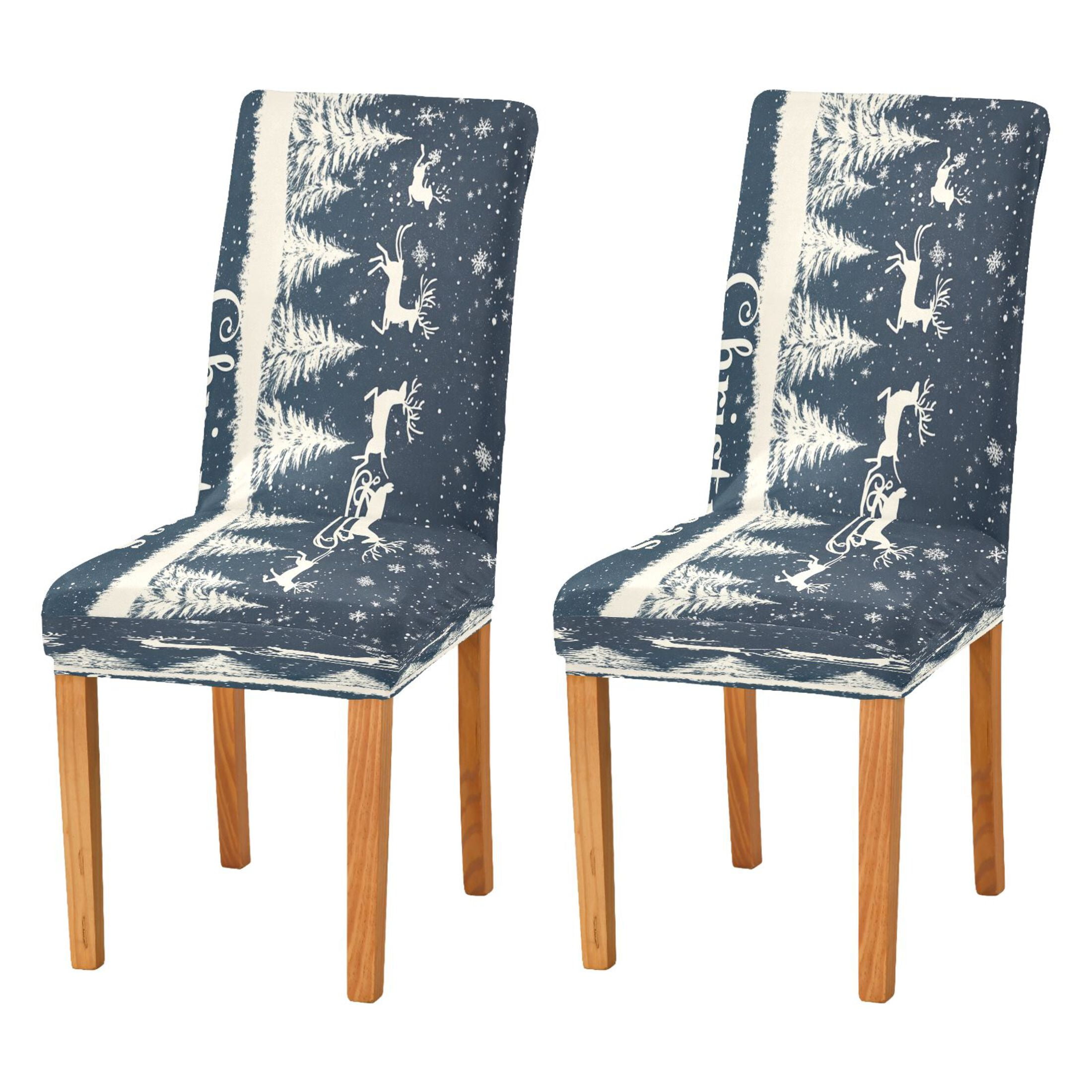 BZSMCE Chairs Slipcovers Dining Chair Covers Reindeer Soaring on The ...