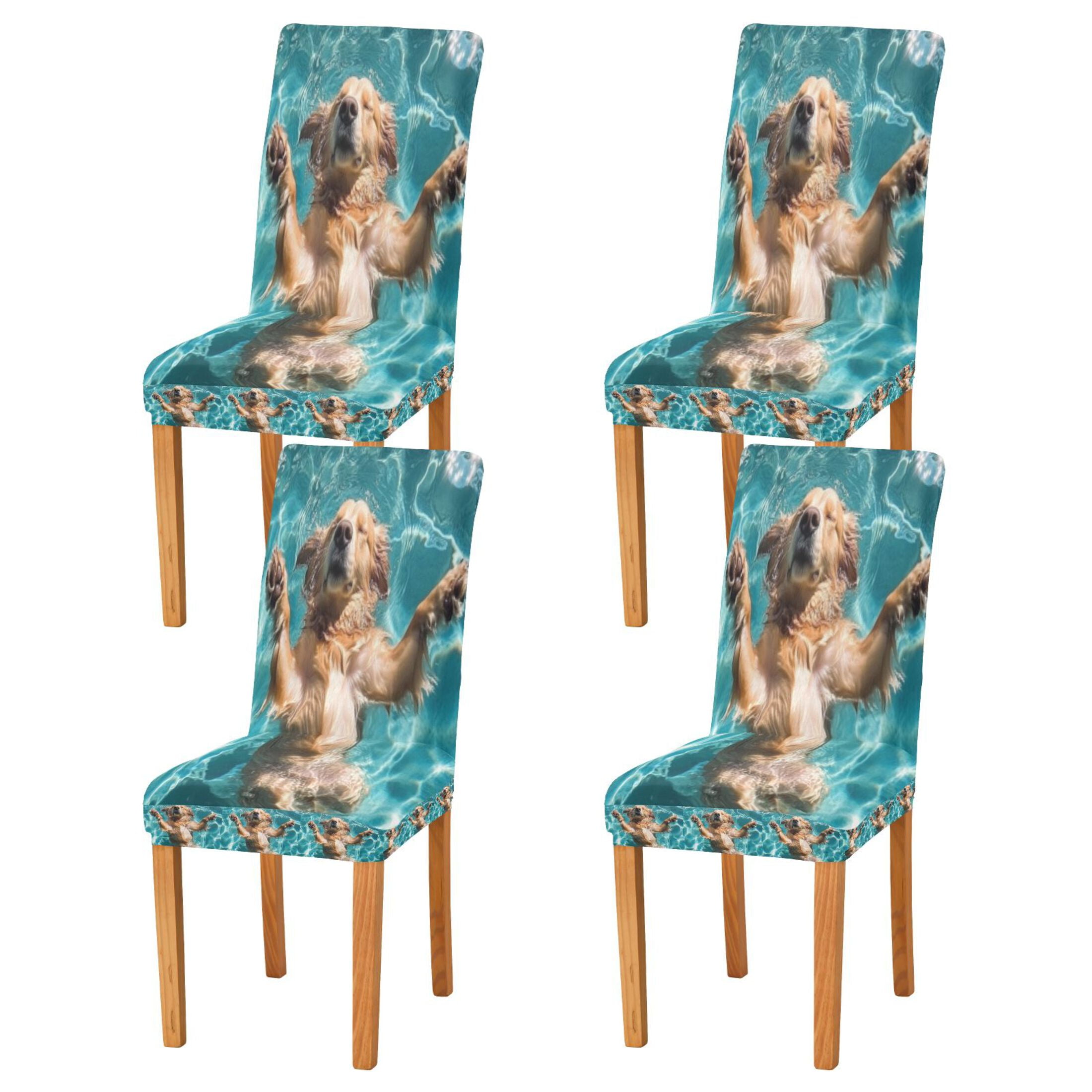 BZSMCE Chairs Slipcovers Dining Chair Covers Relaxed Pup Creative ...