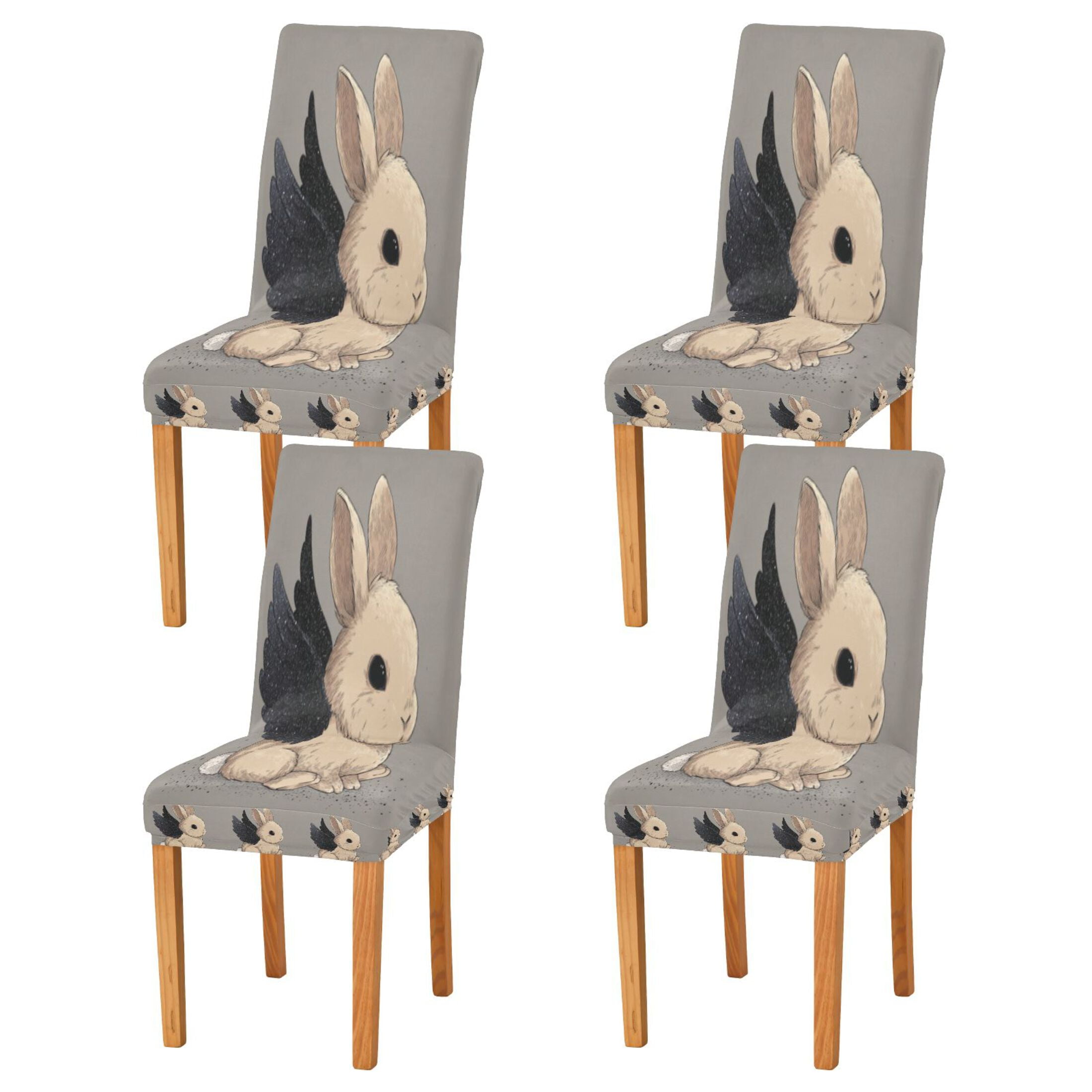 BZSMCE Chairs Slipcovers Dining Chair Covers Star - Winged Bunny ...