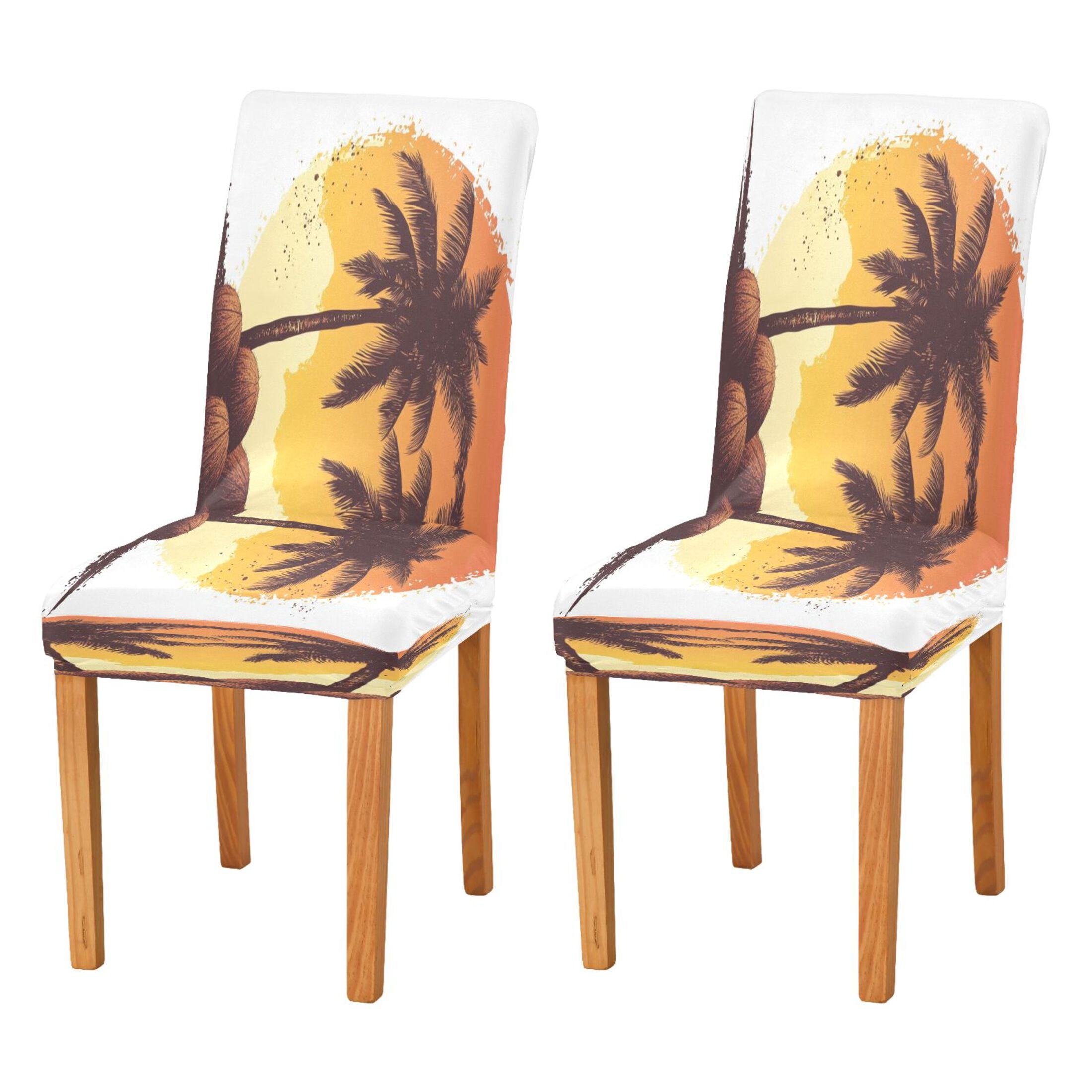 BZSMCE Chairs Slipcovers Dining Chair Covers Sunset Coconut Creative ...