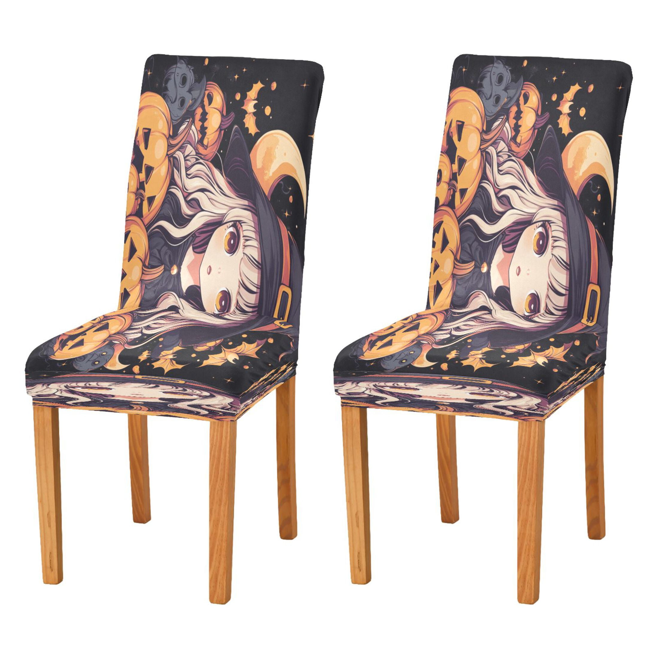 BZSMCE Chairs Slipcovers Dining Chair Covers Vibrant Anime Witch ...