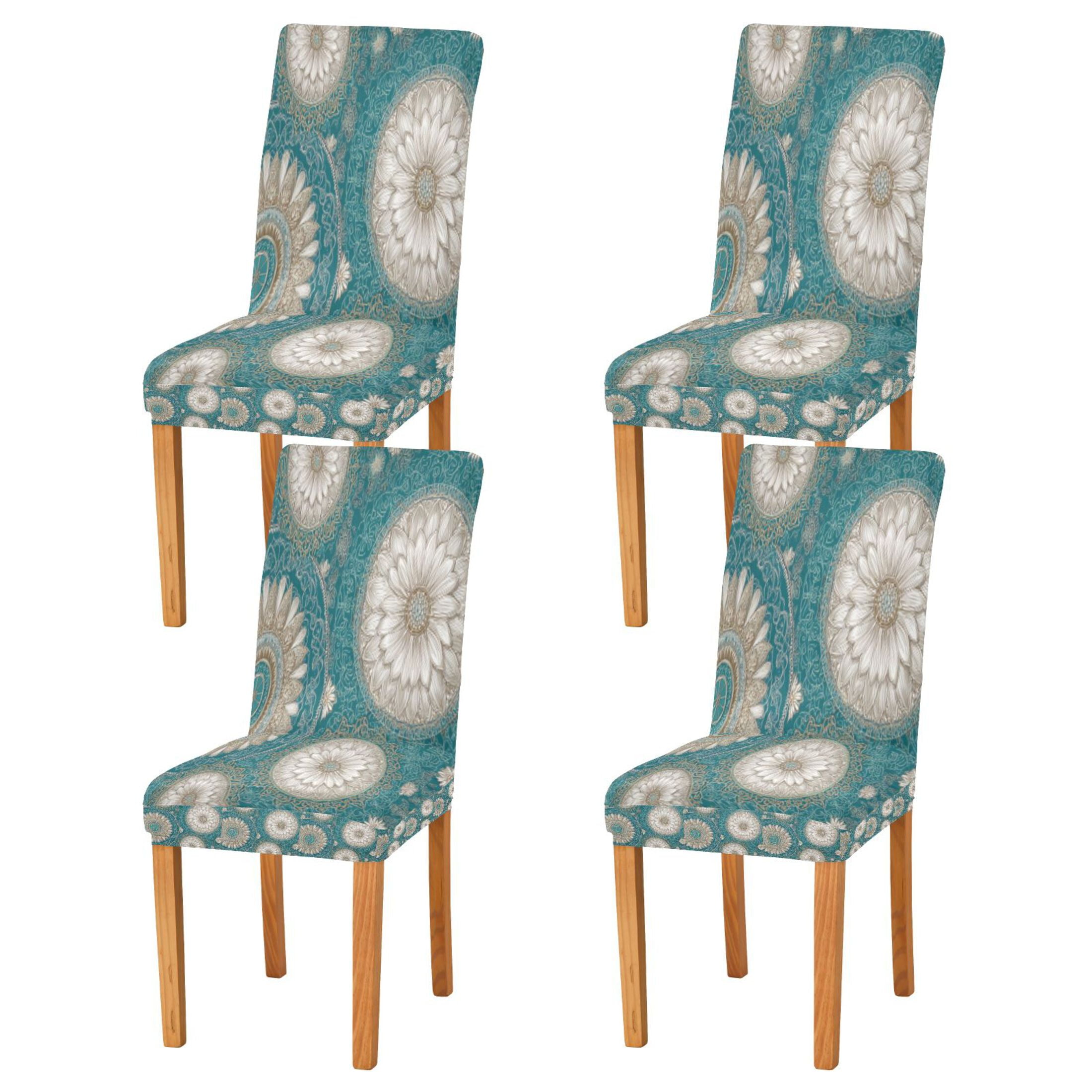 BZSMCE Chairs Slipcovers Dining Chair Covers Vintage Floral Mandalas ...