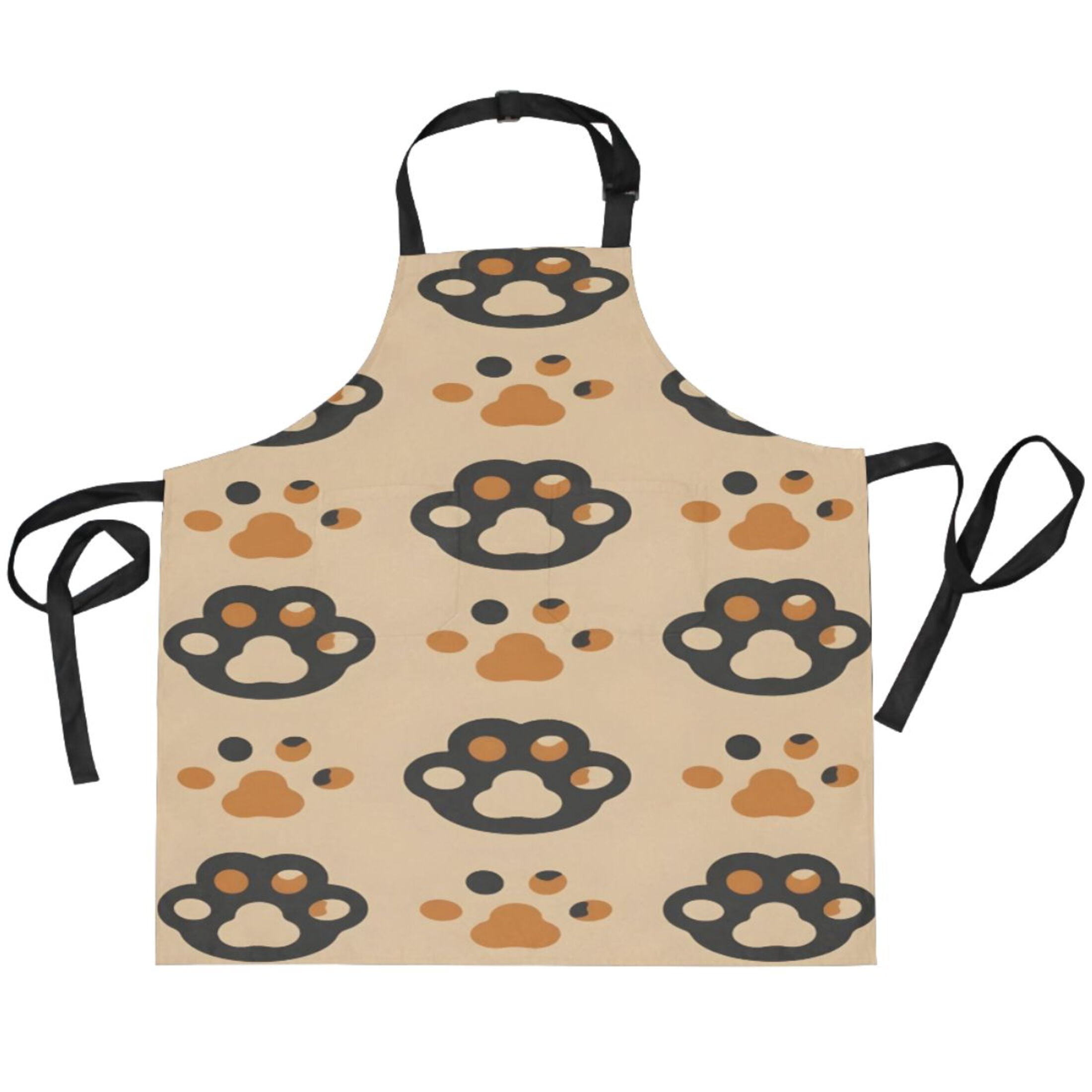 BZSMCE Chef Kitchen Apron 2 Pockets In Pet Paw Printed - Walmart.com