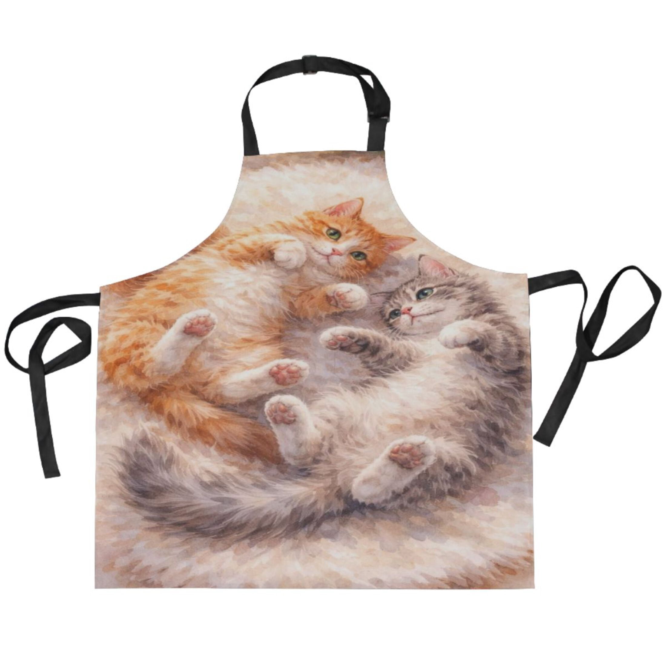 BZSMCE Chef Kitchen Apron 2 Pockets In Purr-fect Pile Of Sunshine ...